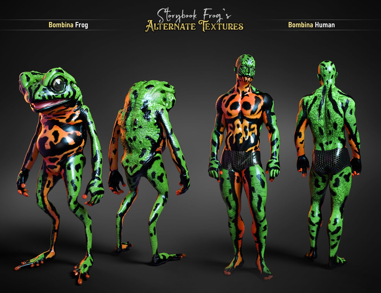 Alternate Textures for Storybook Frog and Genesis 8.1 Male | Daz 3D