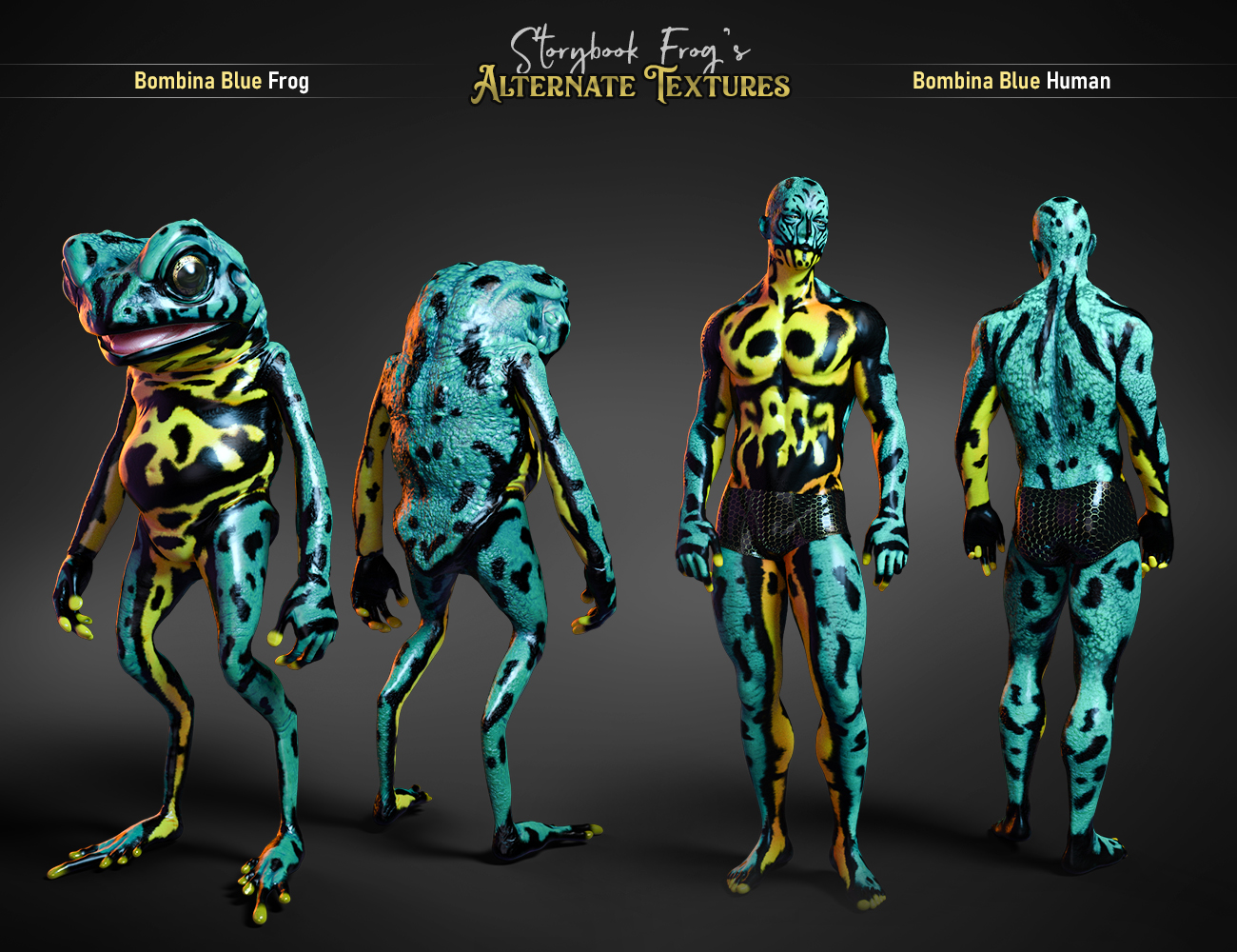 Alternate Textures for Storybook Frog and Genesis 8.1 Male | Daz 3D
