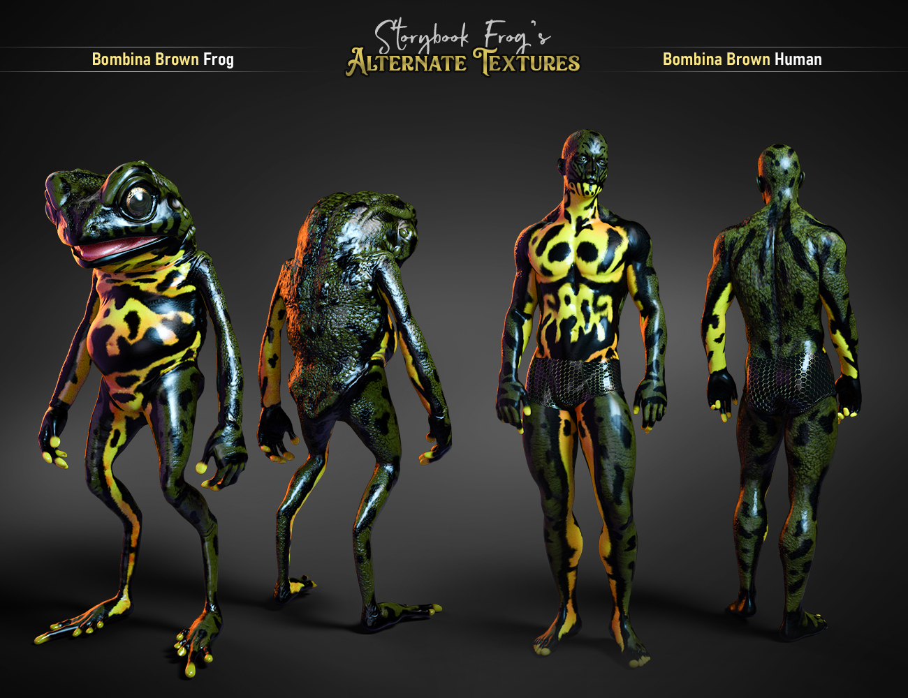 Alternate Textures for Storybook Frog and Genesis 8.1 Male | Daz 3D