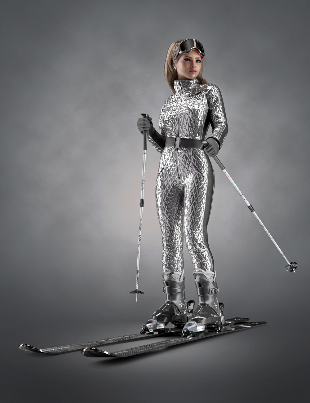 AJC Dynamic Ski Line Outfit for Genesis 8 and 8.1 Females Bundle | Daz 3D