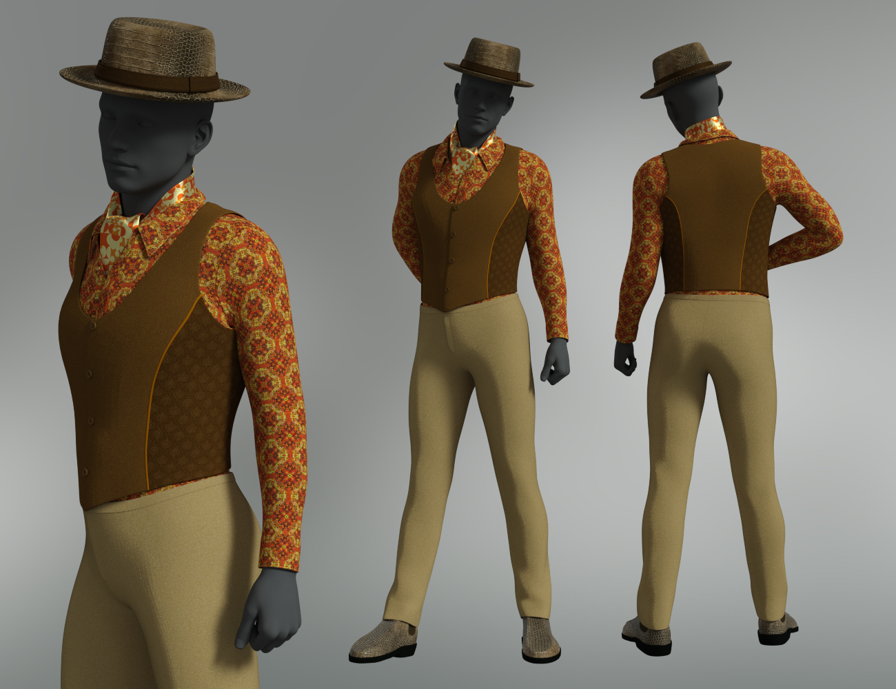 Dorian Suit Outfit Texture Add-on | Daz 3D