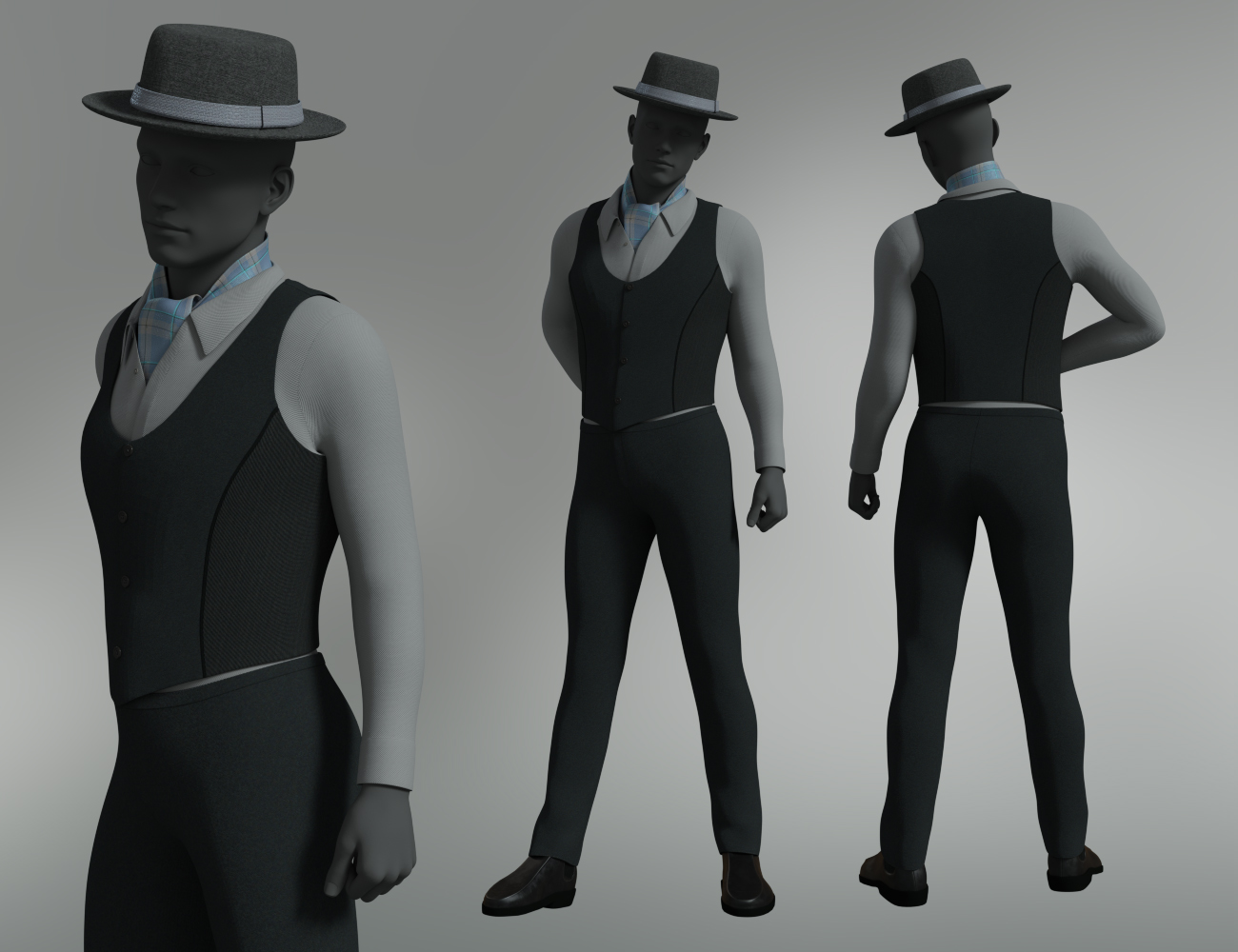 Dorian Suit Outfit Texture Add-on | Daz 3D