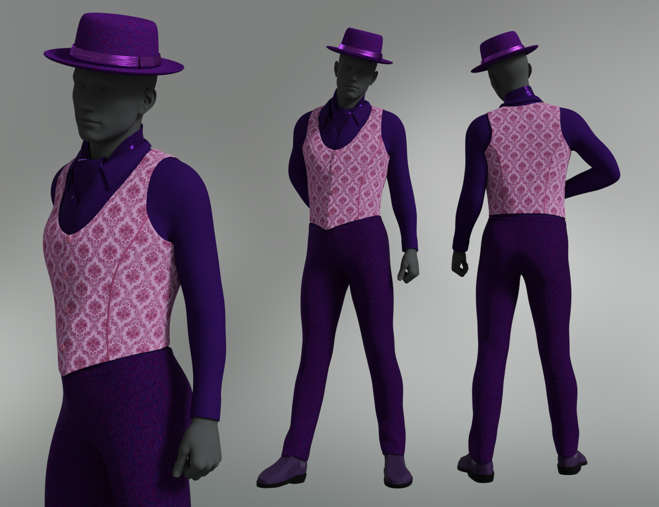 Dorian Suit Outfit Texture Add-on | Daz 3D