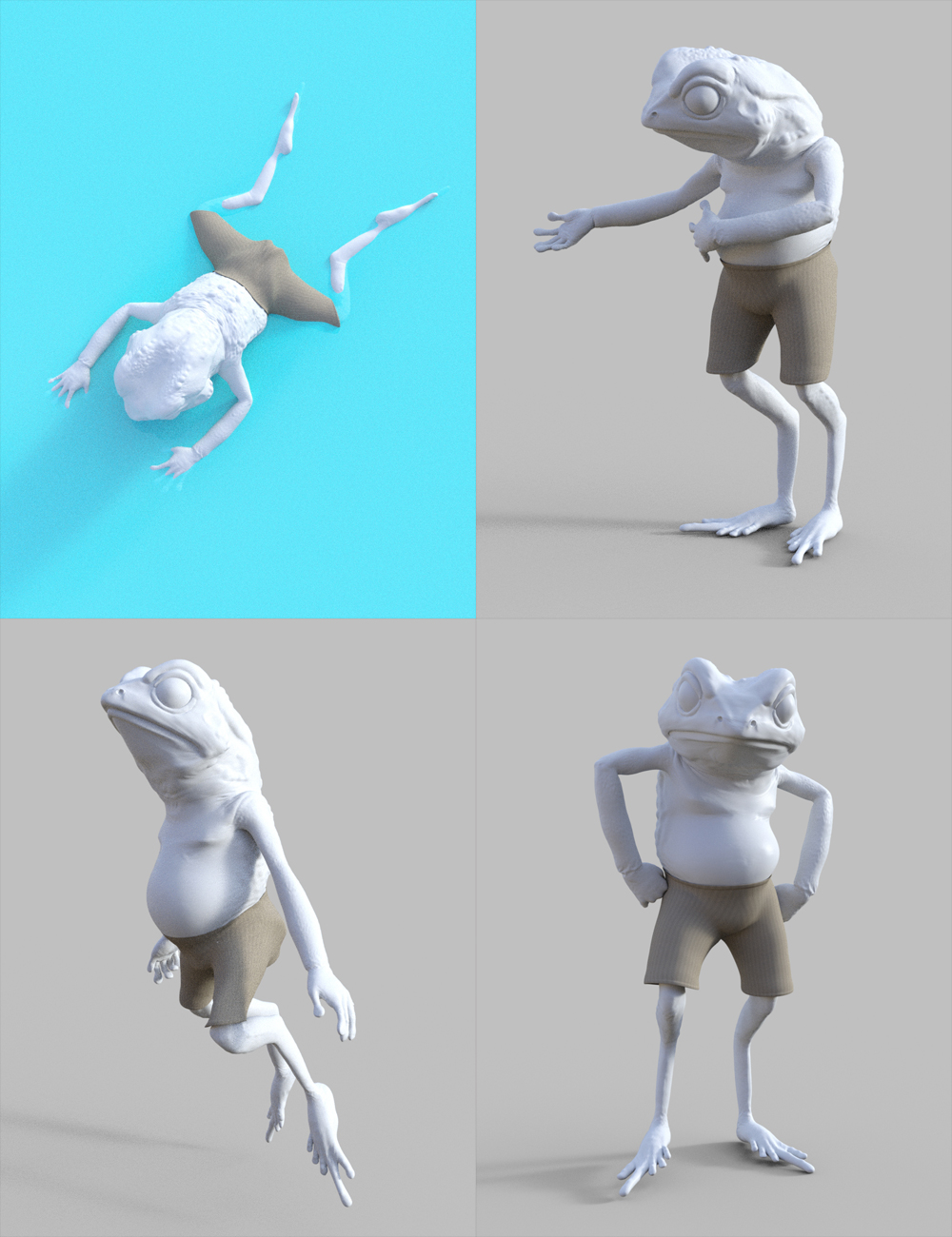 Froggy Stories Poses for Storybook Frog for Genesis 8.1 Male | Daz 3D