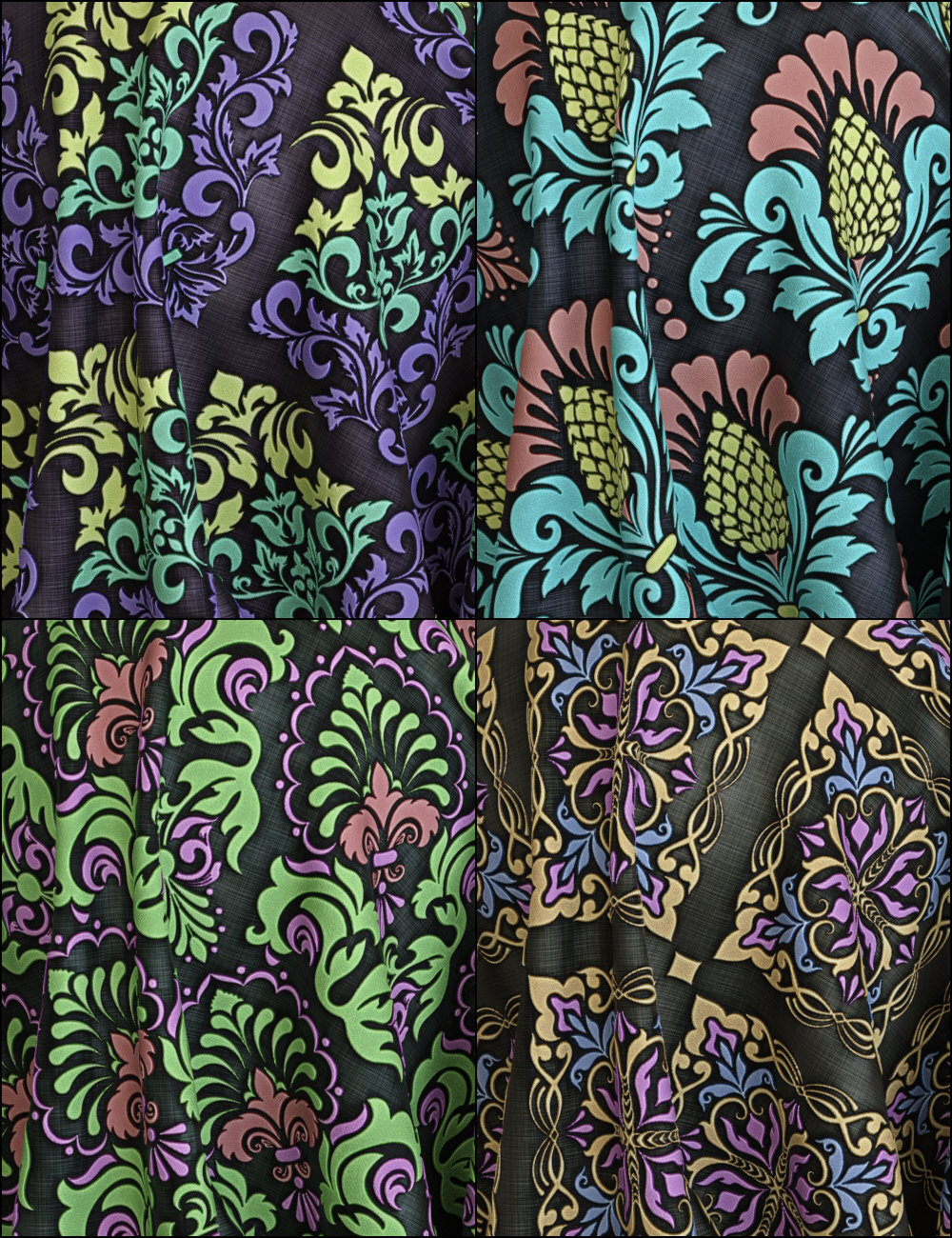 MMX Elegant Fabric Patterns 4 for Iray | Daz 3D