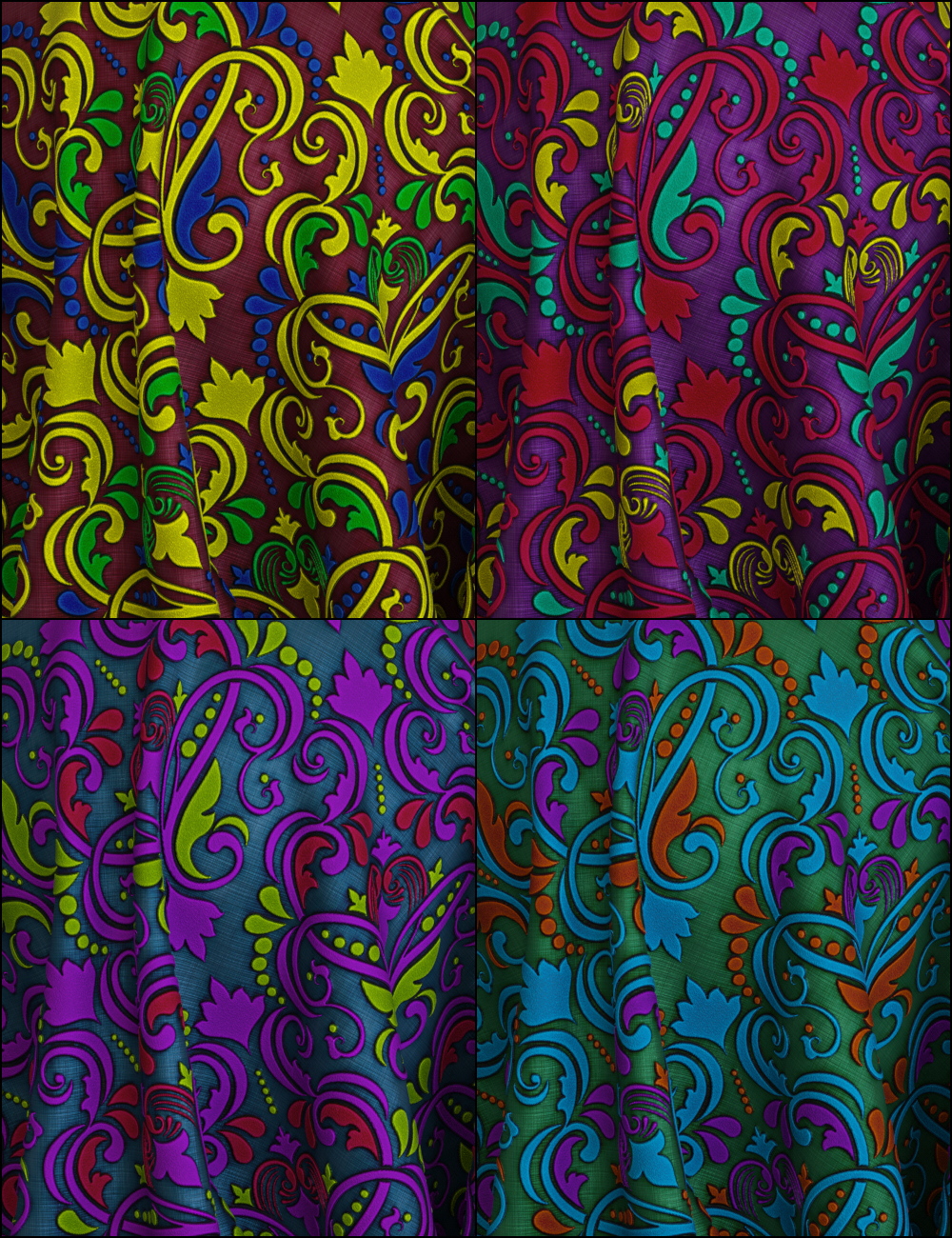 MMX Elegant Fabric Patterns 4 for Iray | Daz 3D