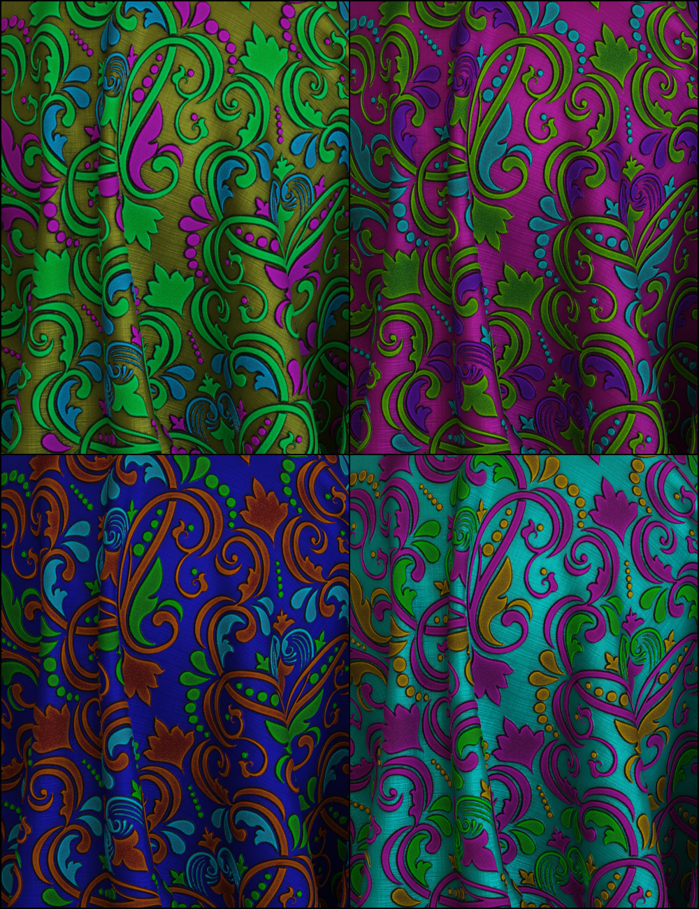 MMX Elegant Fabric Patterns 4 for Iray | Daz 3D
