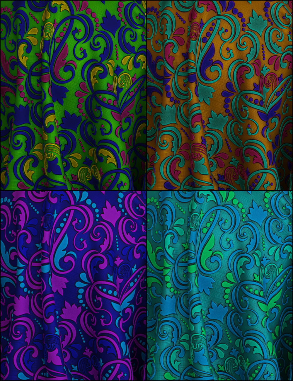 MMX Elegant Fabric Patterns 4 for Iray | Daz 3D
