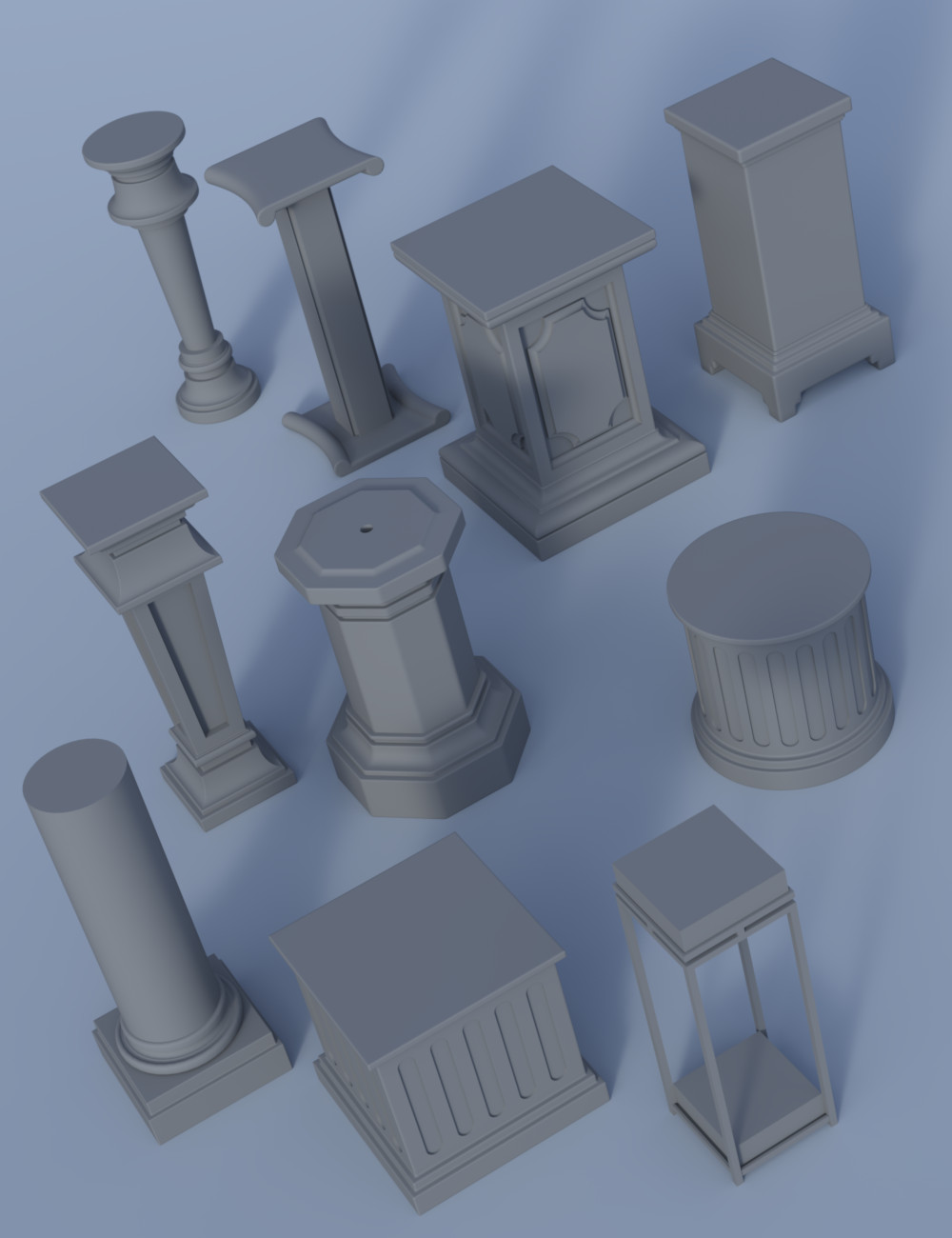 Effigy Plinths Vol 2 | Daz 3D