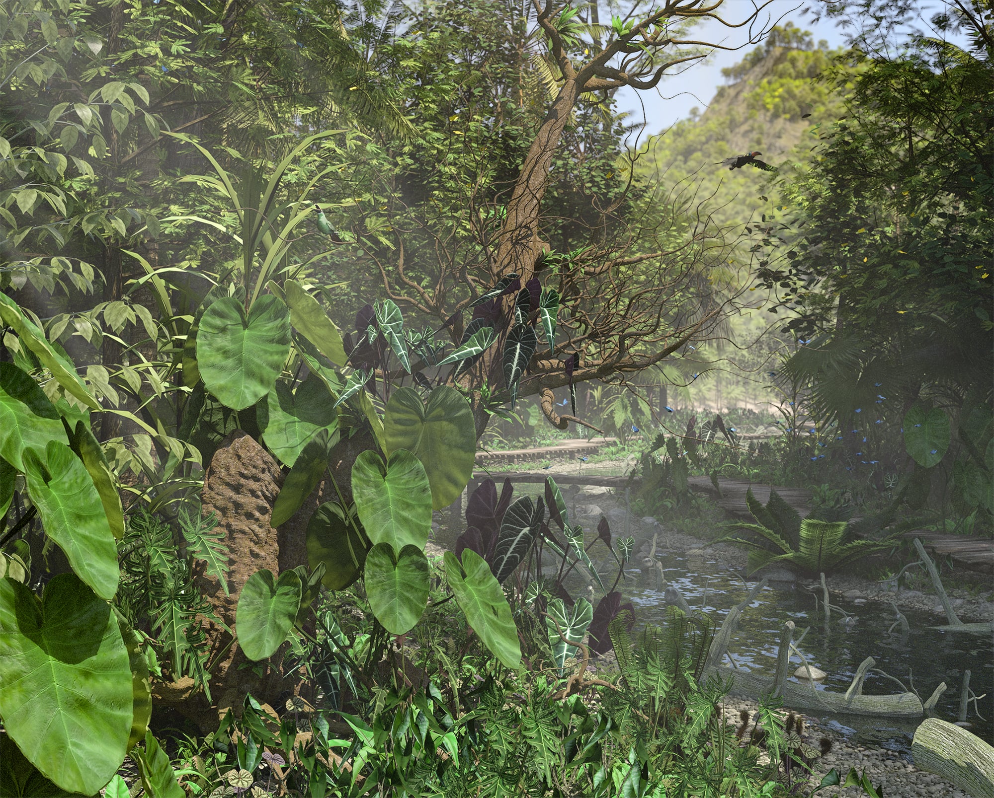 Tropical Alocasia Plants - Tropical Jungle and Container Plants | Daz 3D