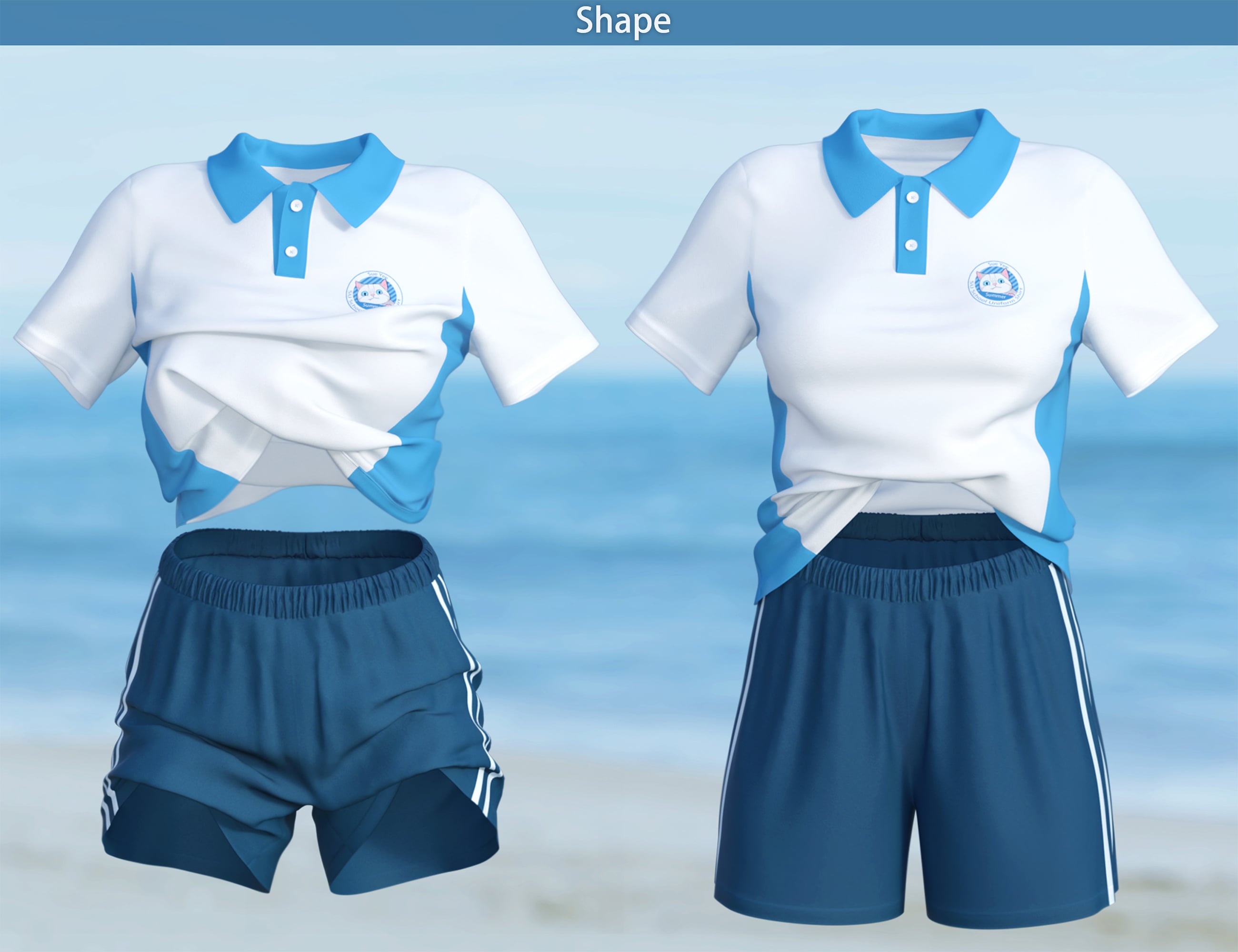 dForce SU School Uniform Bundle for Genesis 8 and 8.1 Females | Daz 3D