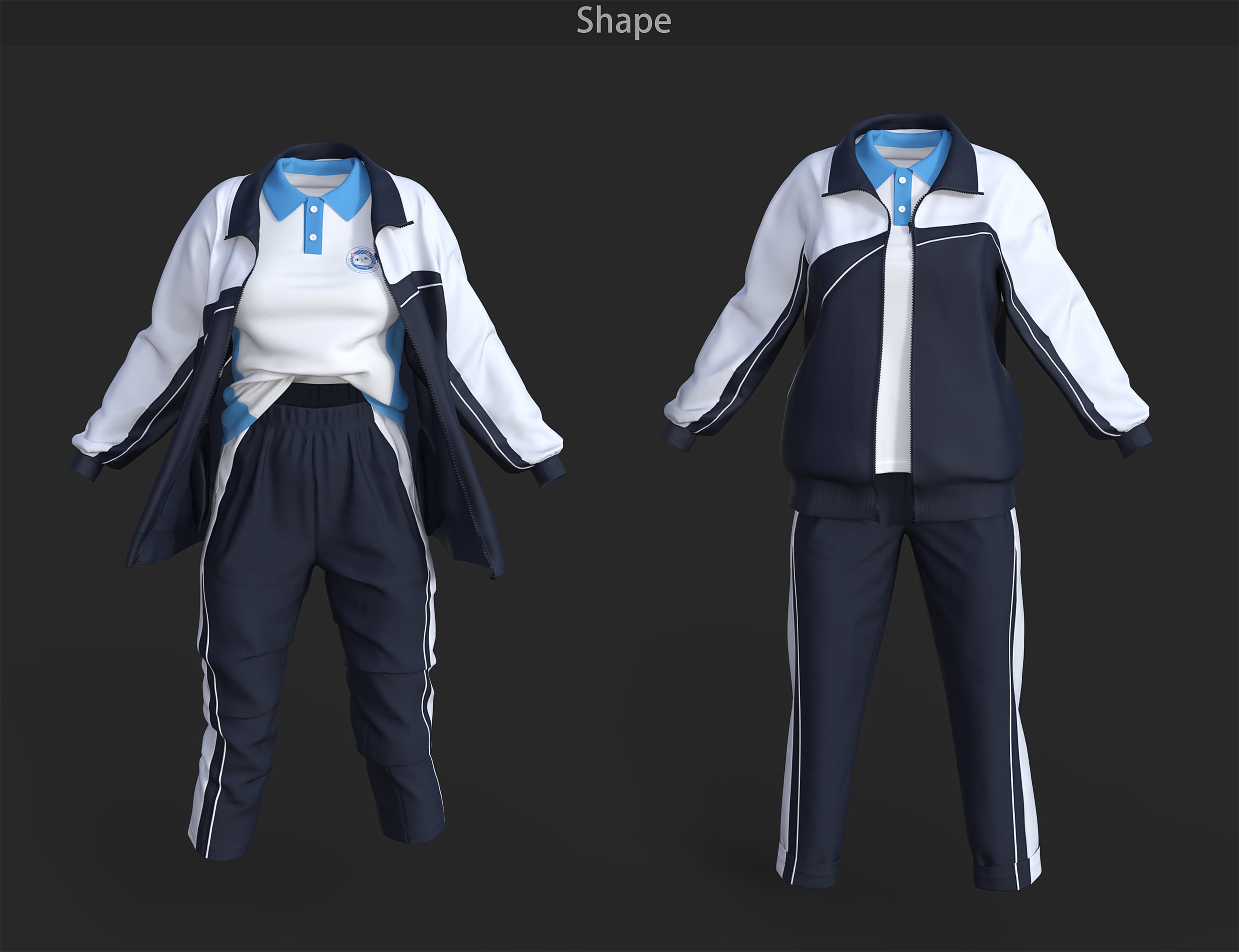 dForce SU School Uniform Bundle for Genesis 8 and 8.1 Females | Daz 3D