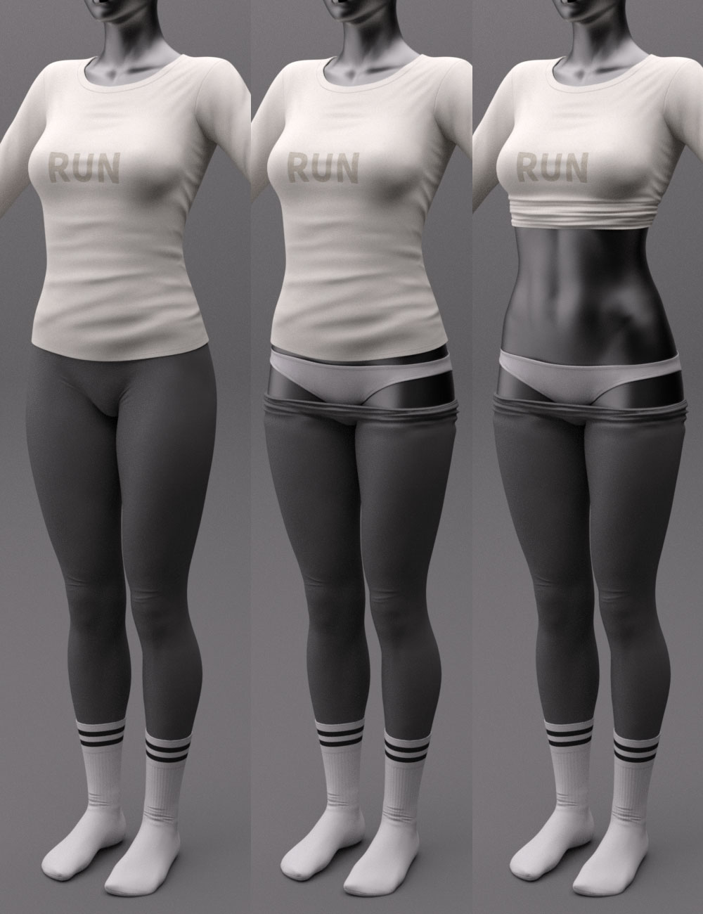 HY Sporty Outfit for Genesis 8 and 8.1 Females | Daz 3D