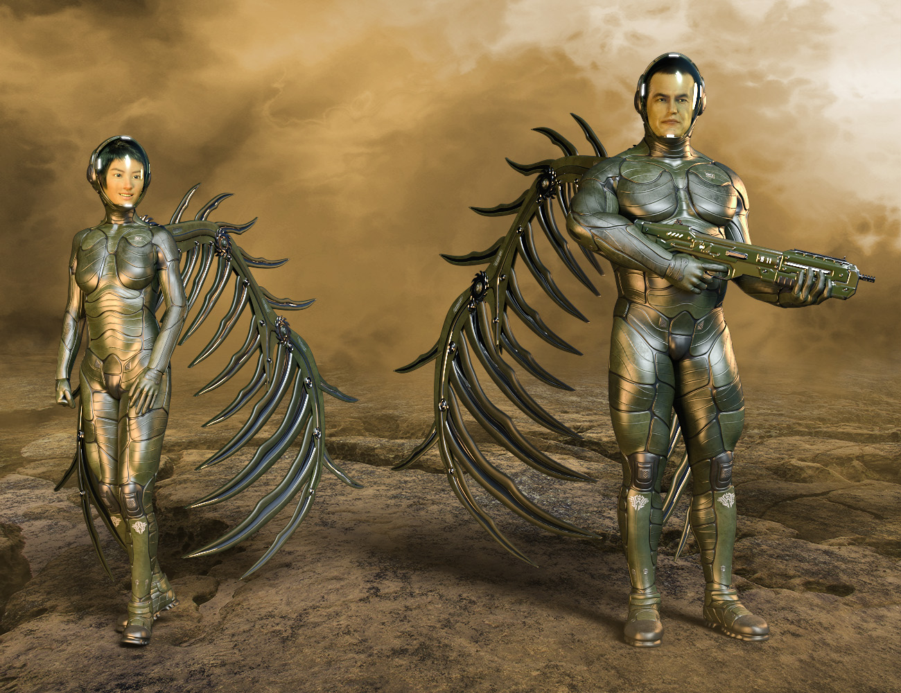 Rift Wings for Genesis 8 | Daz 3D