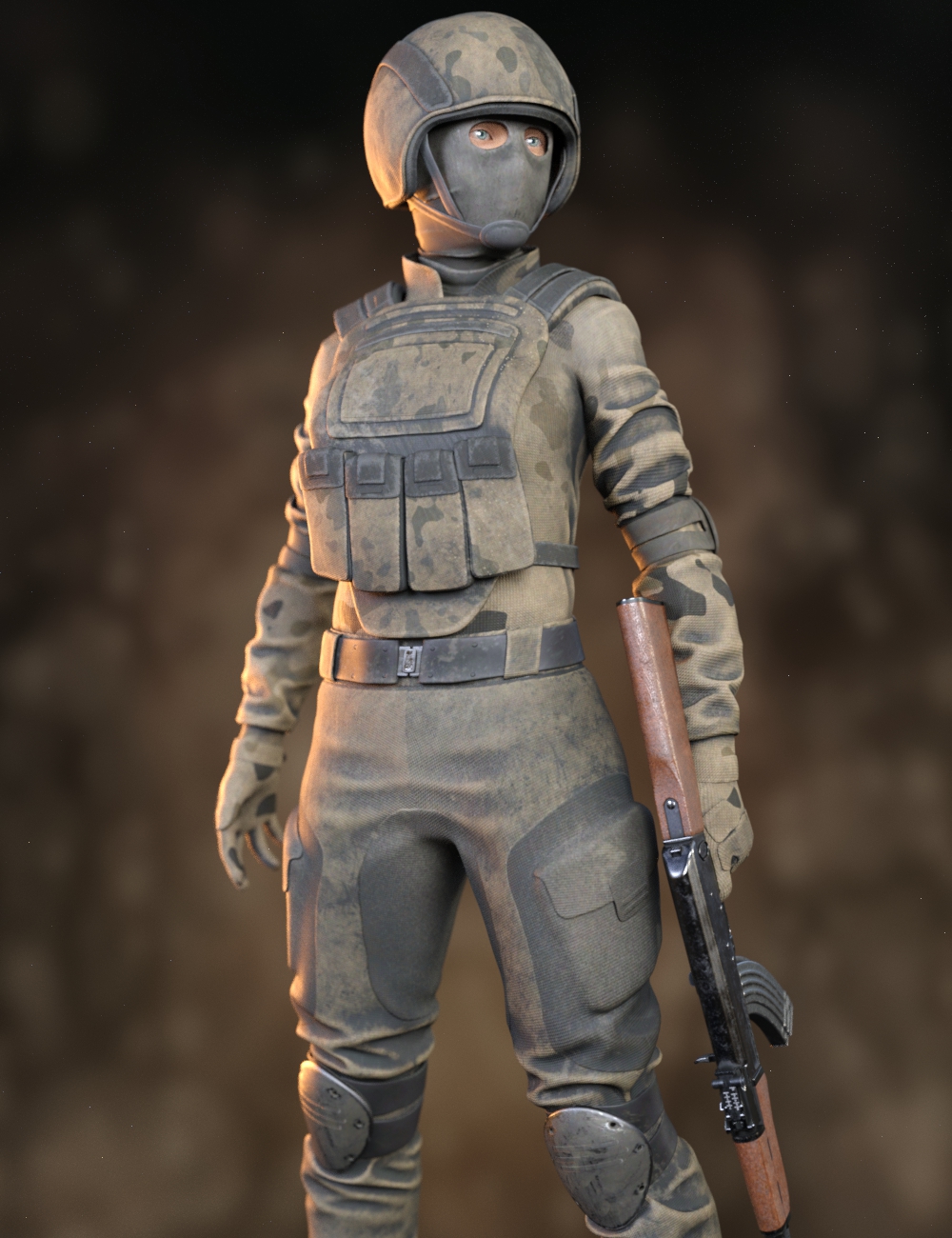 Assault Soldier Outfit for Genesis 8.1 Females | Daz 3D