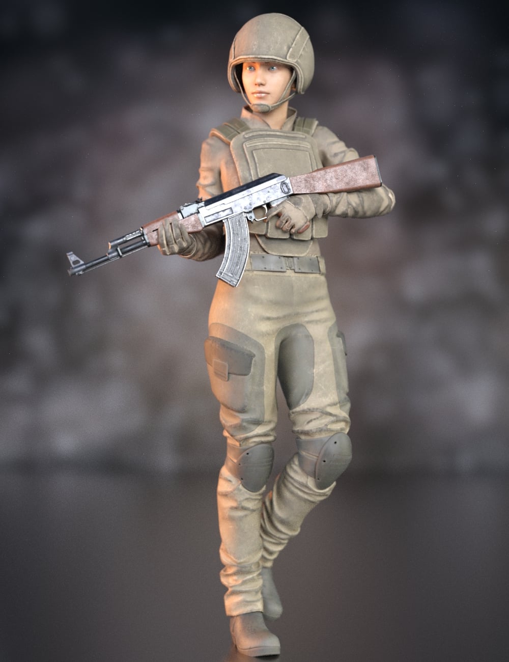 Assault Soldier Outfit for Genesis 8.1 Females | Daz 3D