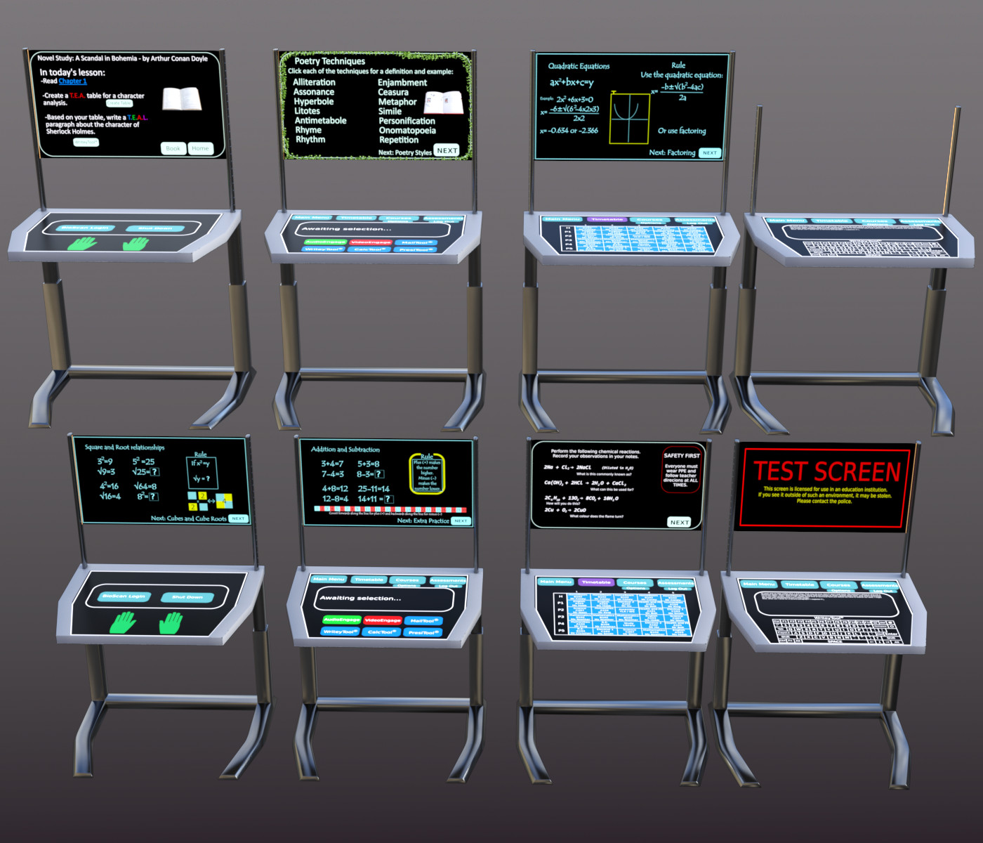 Future Classroom: Desks and Chairs | Daz 3D