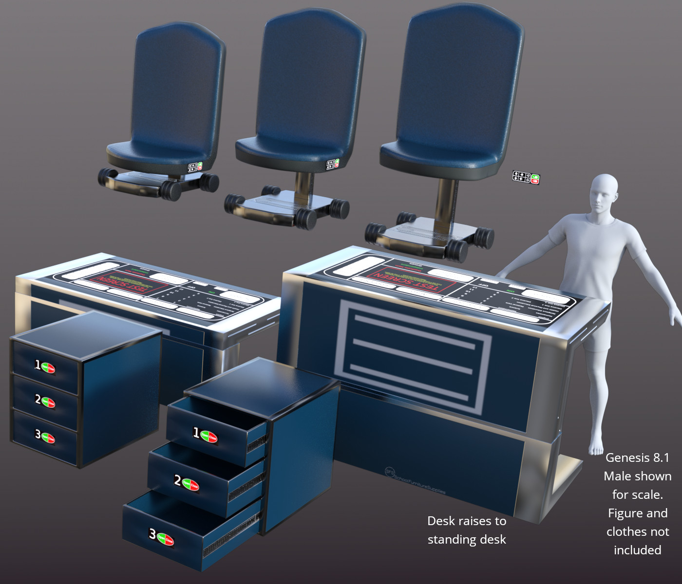 Future Classroom: Bundle | Daz 3D