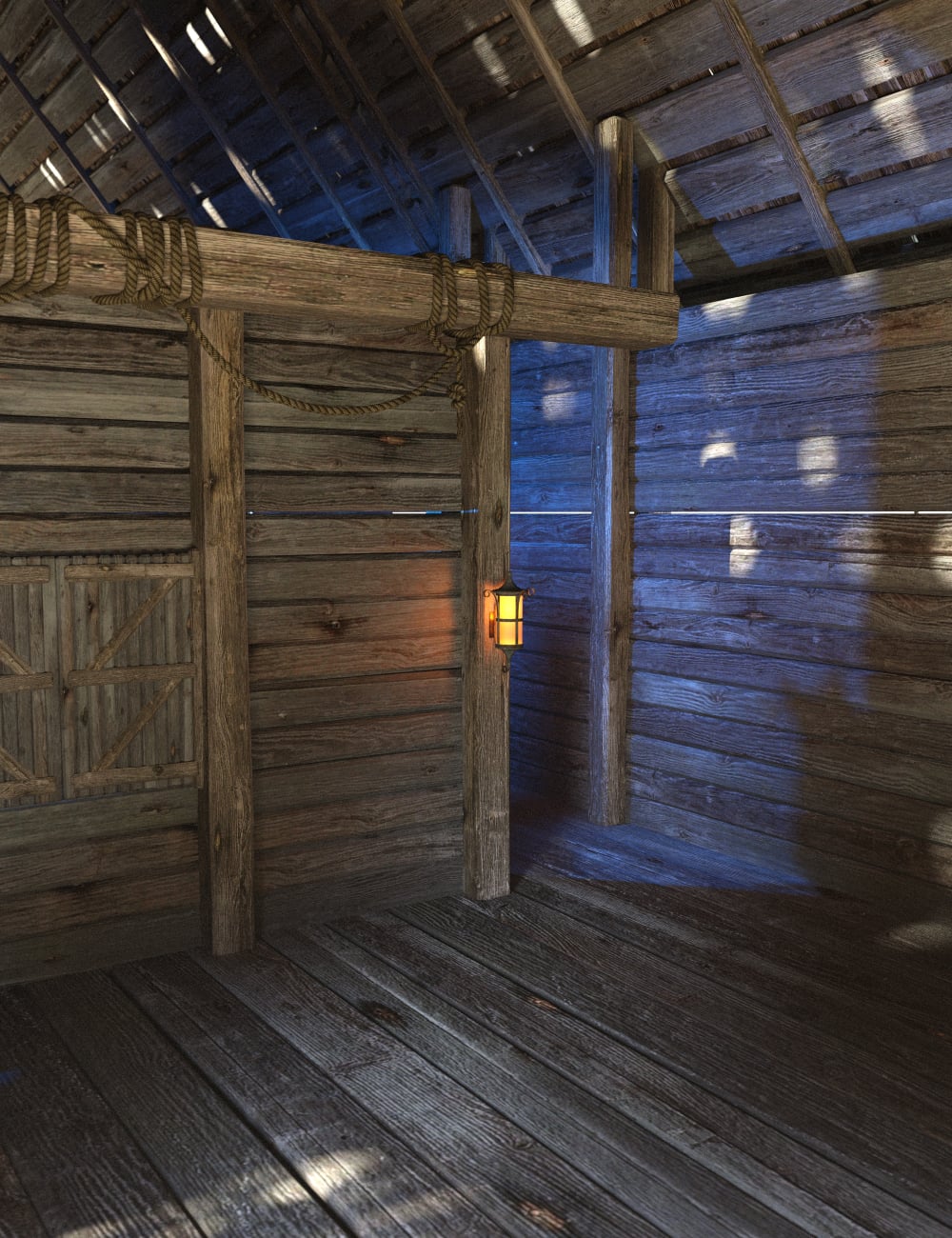 Wood Slat Houses | Daz 3D