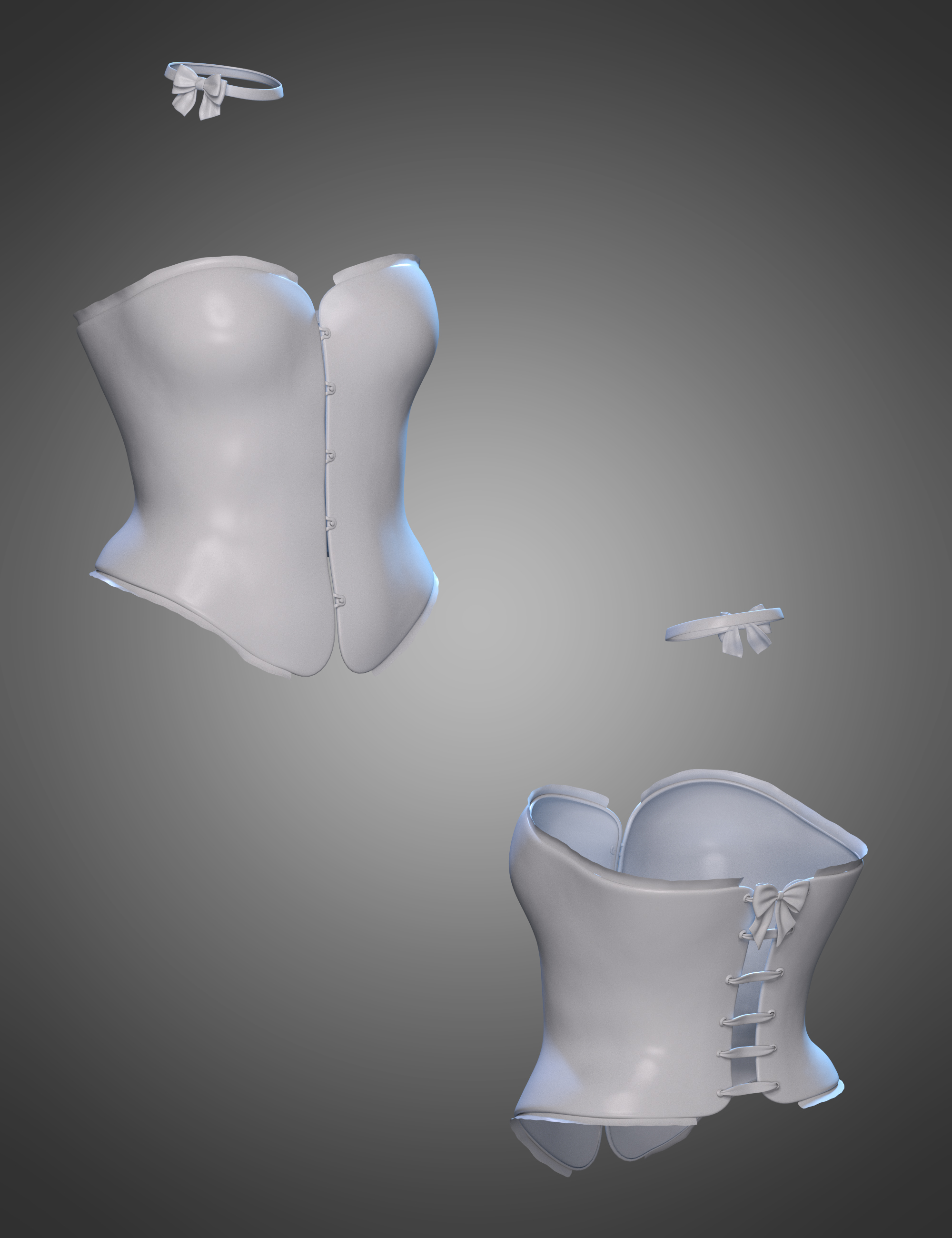 CB Mollie Mae Choker and Corset for Genesis 8 Females | Daz 3D