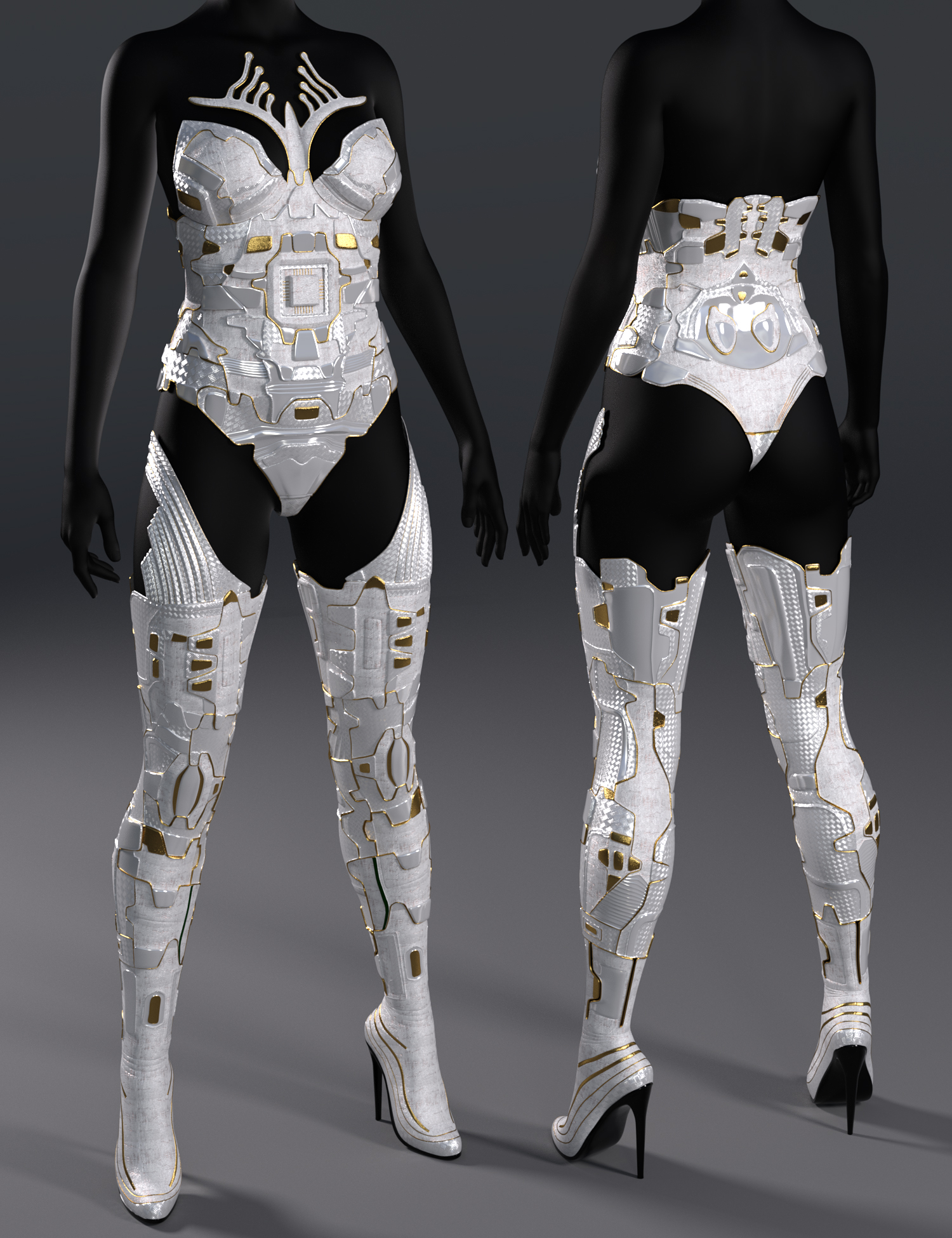 Binary Nymphea Outfit for Genesis 8.1 Female | Daz 3D
