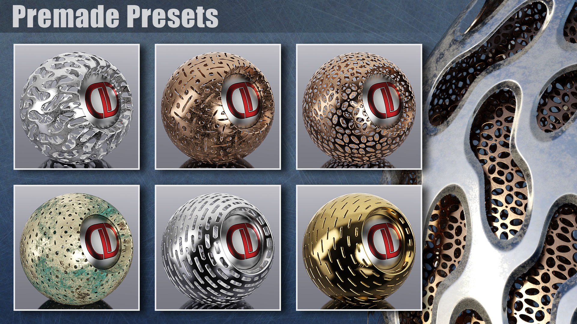 DD PBR Metal Grille Shaders for Iray Vol 2 | Daz 3D
