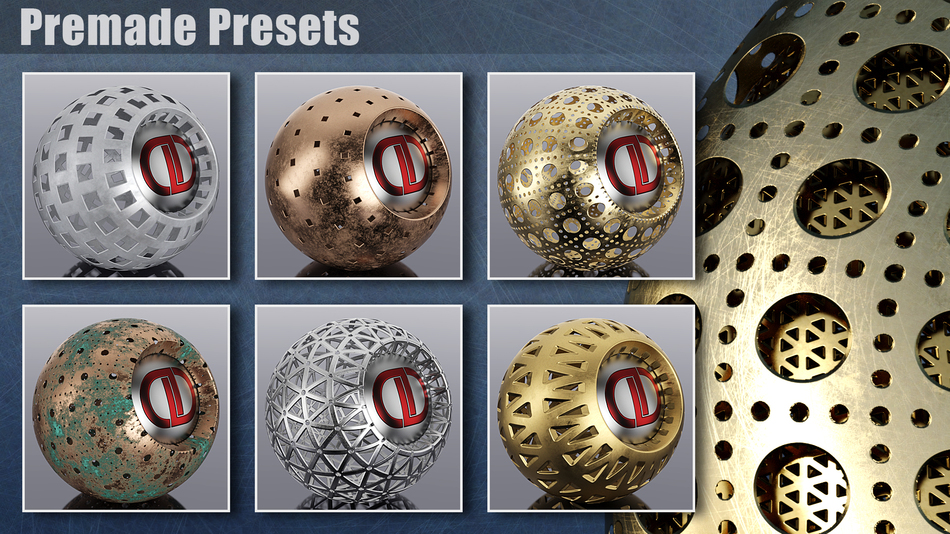 DD PBR Metal Grille Shaders for Iray Vol 2 | Daz 3D