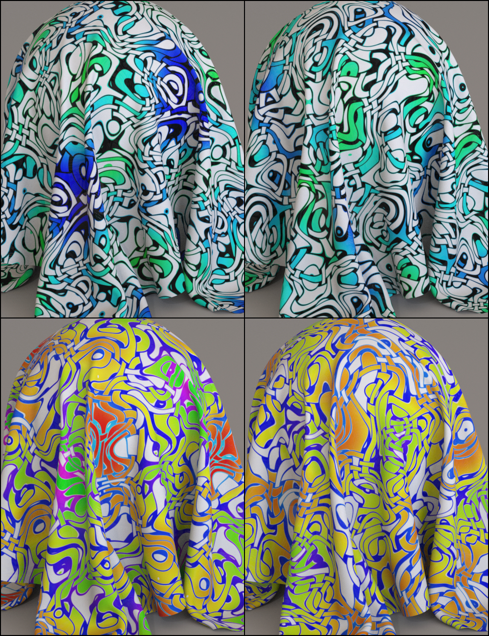 MMX Funky Fabric Patterns 01 for Iray | Daz 3D