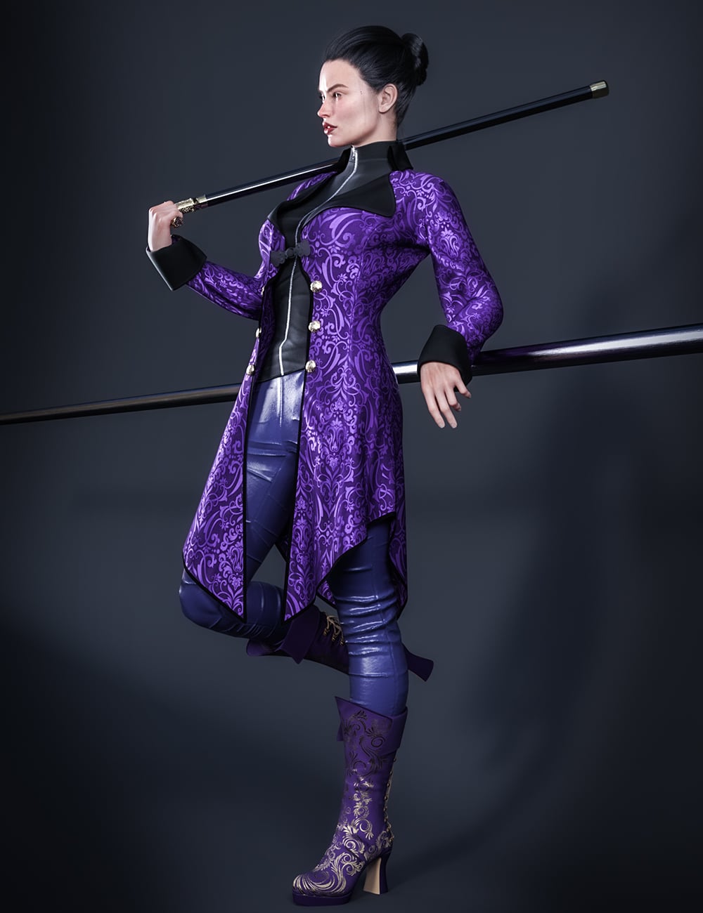 dForce Victorian Vampire Outfit for Genesis 8 and 8.1 Females | Daz 3D