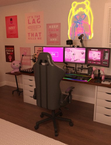 FG Live Streamer Room | Daz 3D