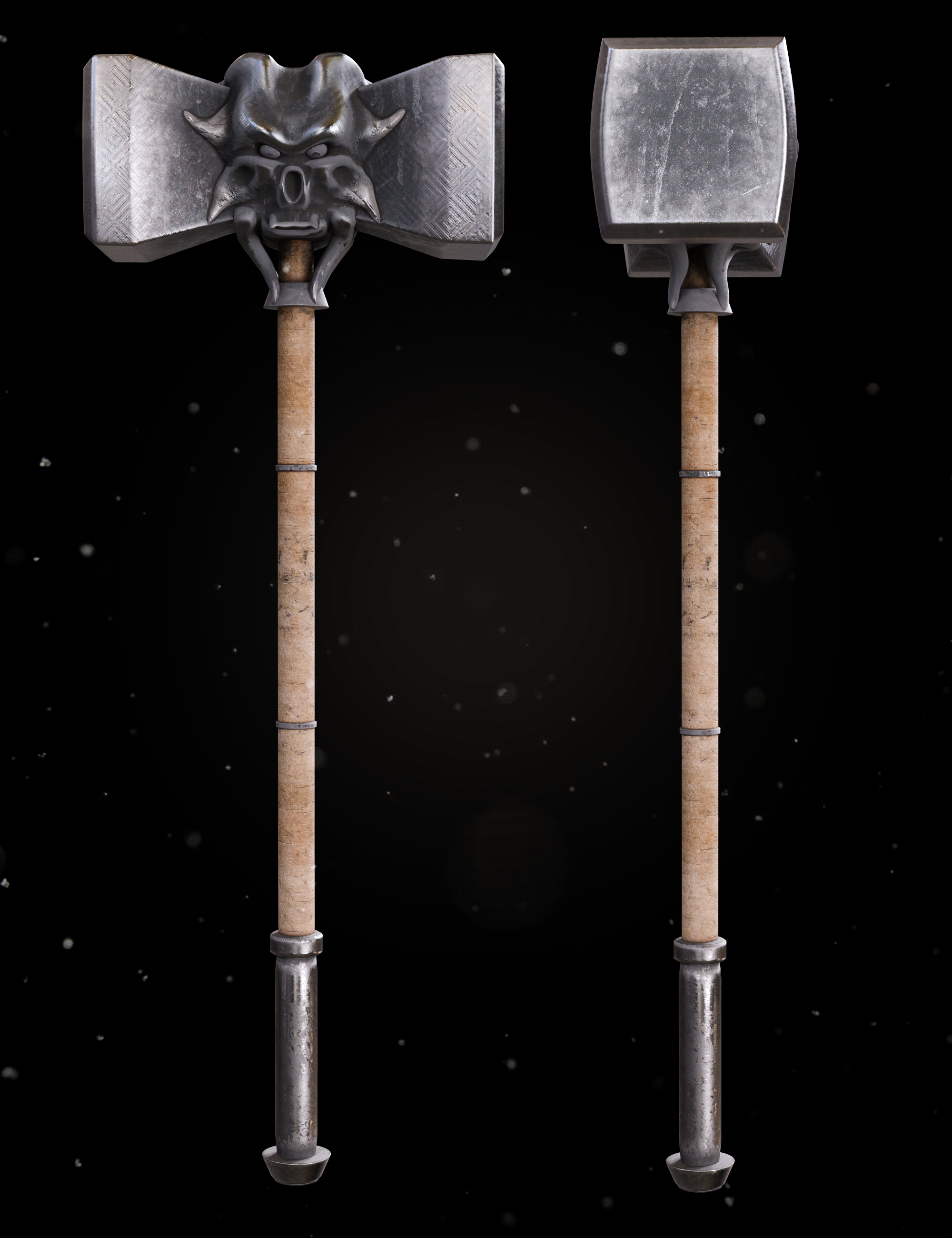 BW Dark Lava Weapons Set For Genesis 8 and 8.1 | Daz 3D