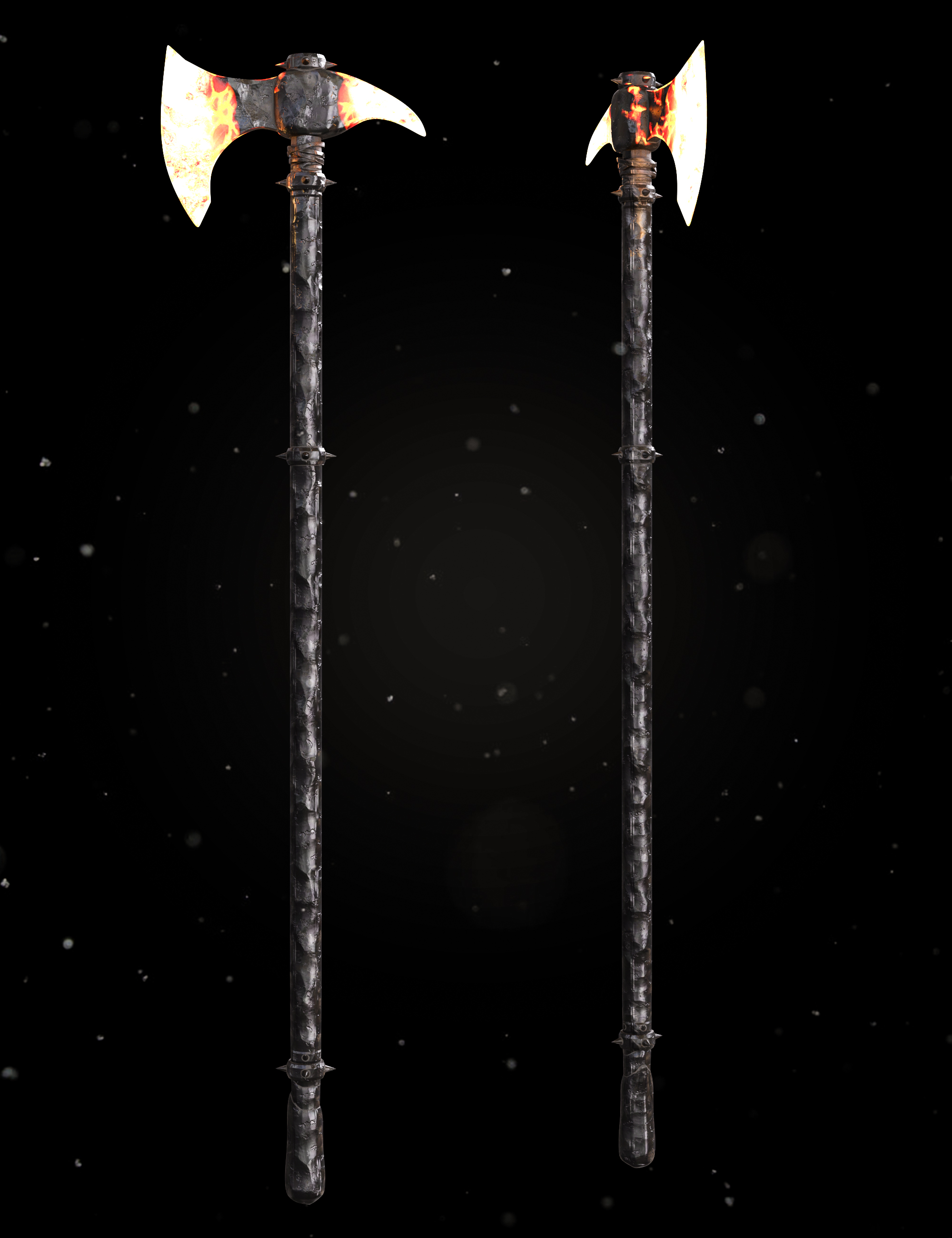 BW Dark Lava Weapons Set For Genesis 8 and 8.1 | Daz 3D