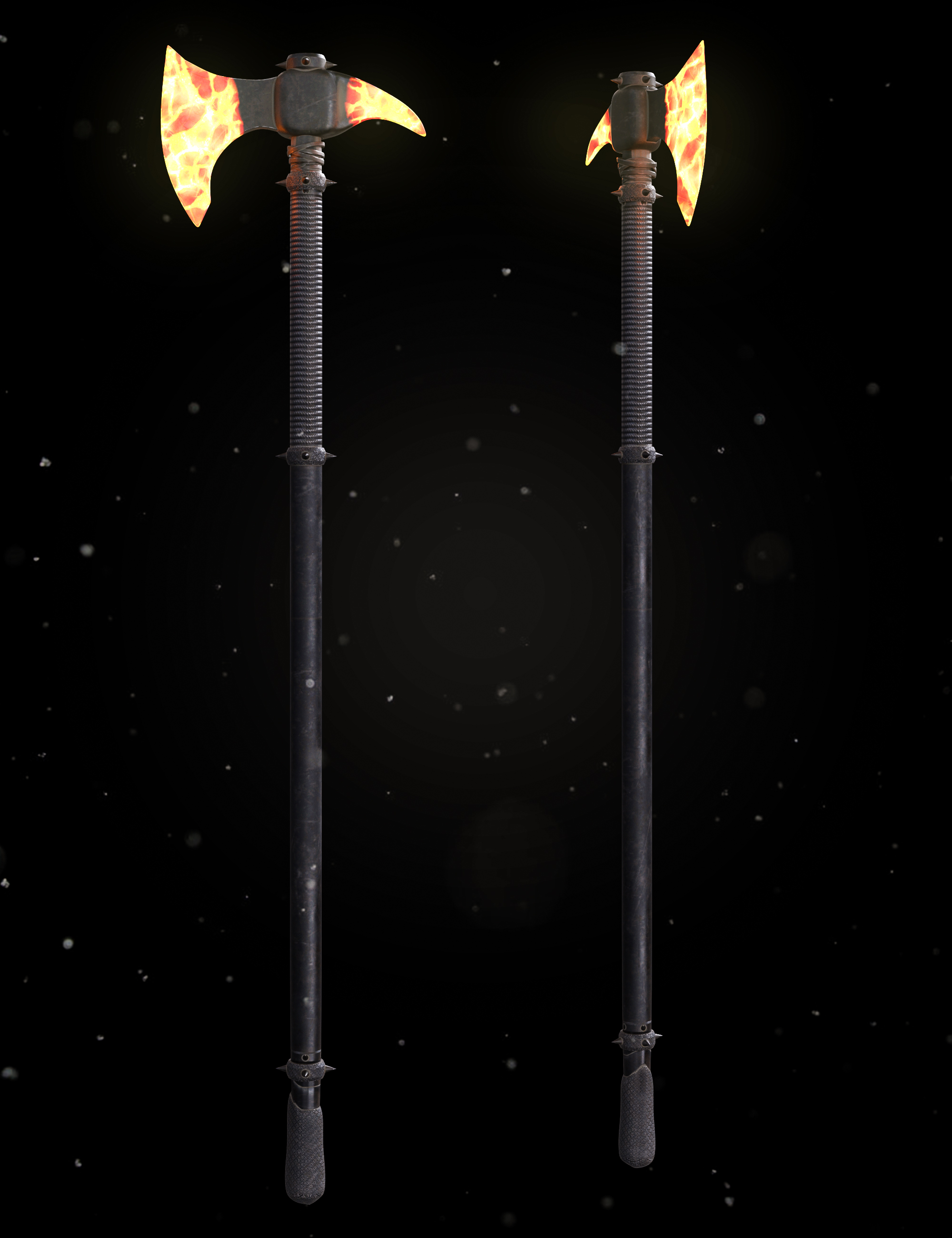 BW Dark Lava Weapons Set For Genesis 8 and 8.1 | Daz 3D