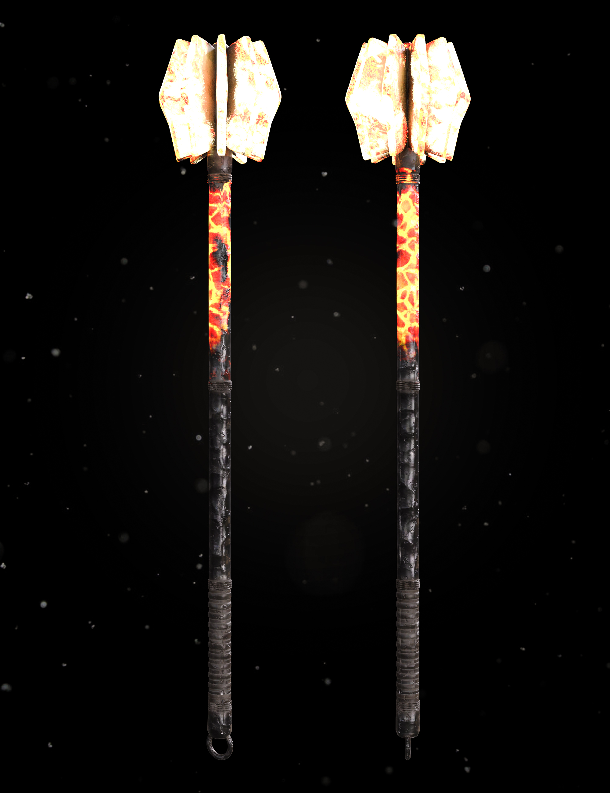 BW Dark Lava Weapons Set For Genesis 8 and 8.1 | Daz 3D