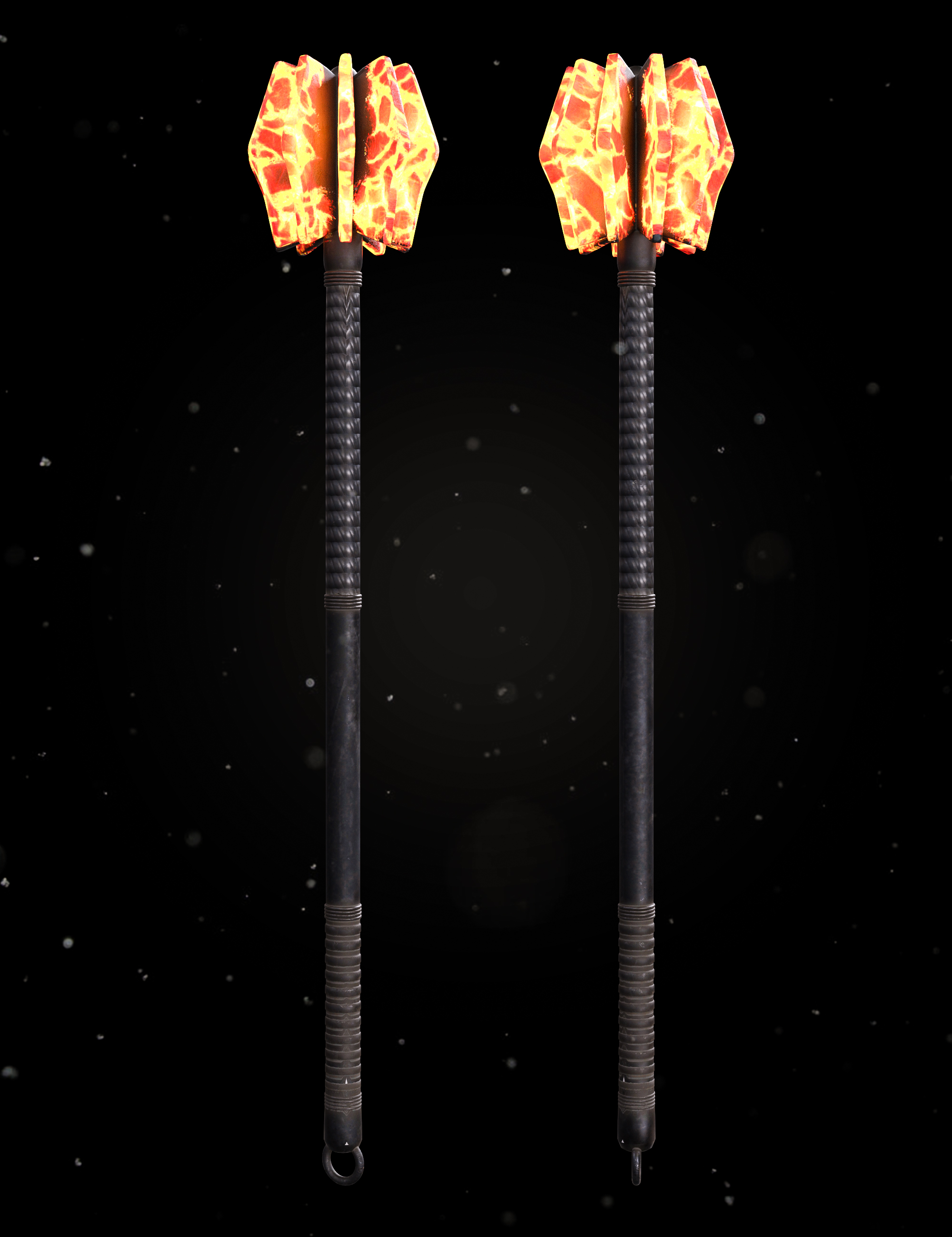 BW Dark Lava Weapons Set For Genesis 8 and 8.1 | Daz 3D