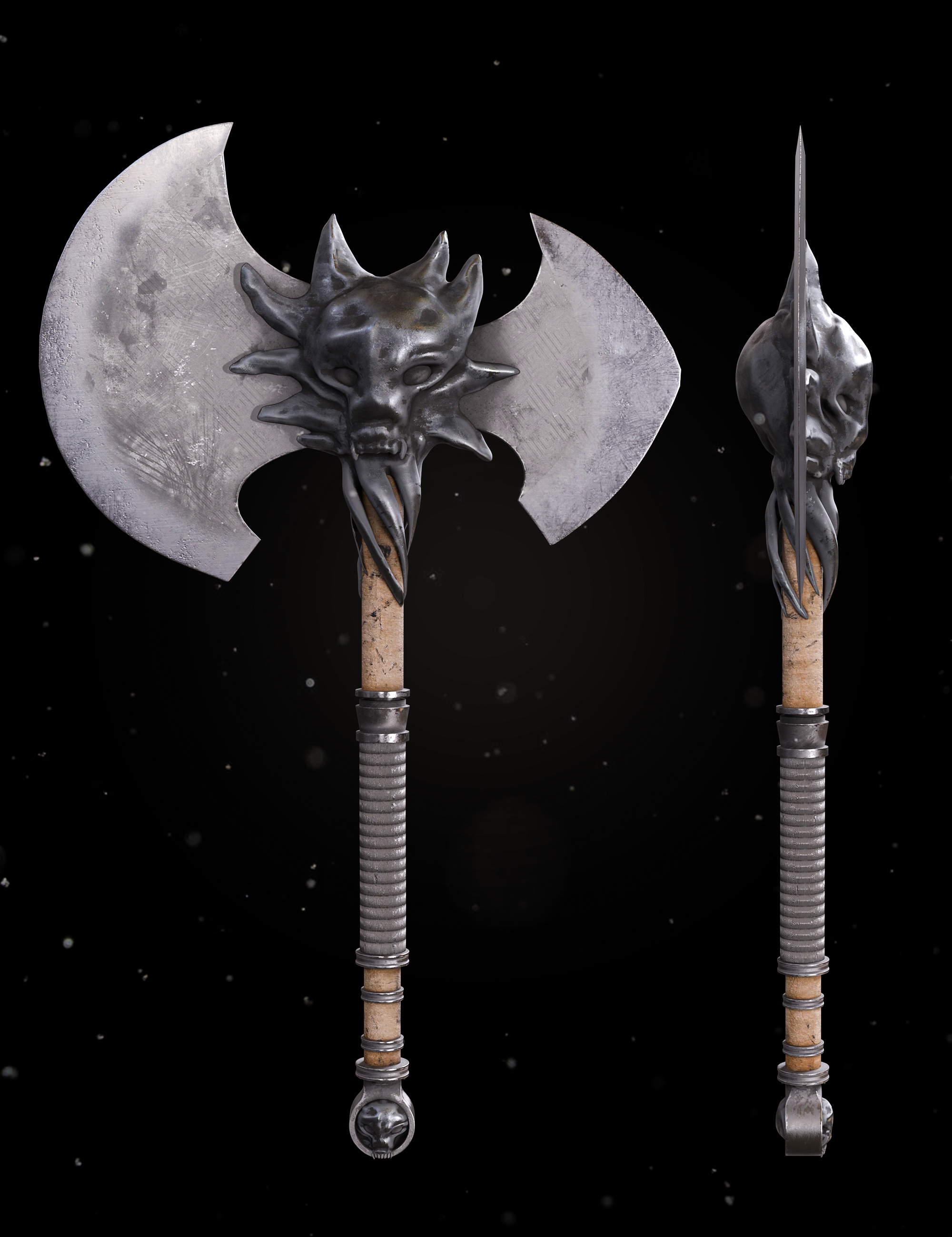 BW Dark Lava Weapons Set For Genesis 8 and 8.1 | Daz 3D