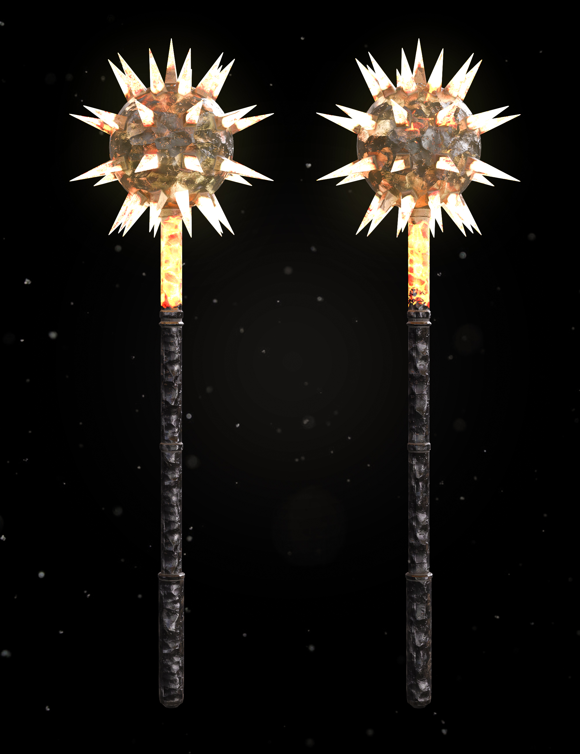 BW Dark Lava Weapons Set For Genesis 8 and 8.1 | Daz 3D