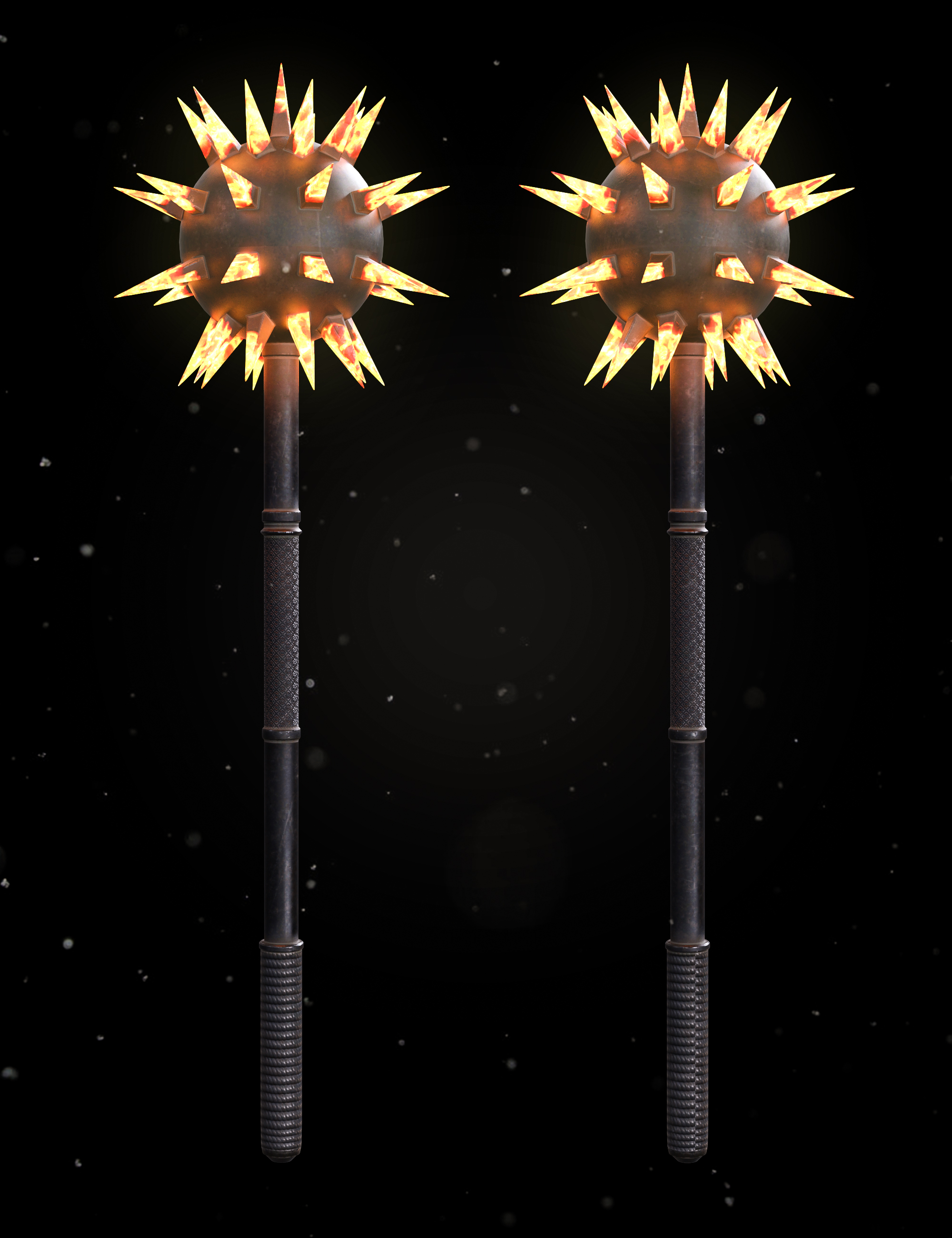 BW Dark Lava Weapons Set For Genesis 8 and 8.1 | Daz 3D