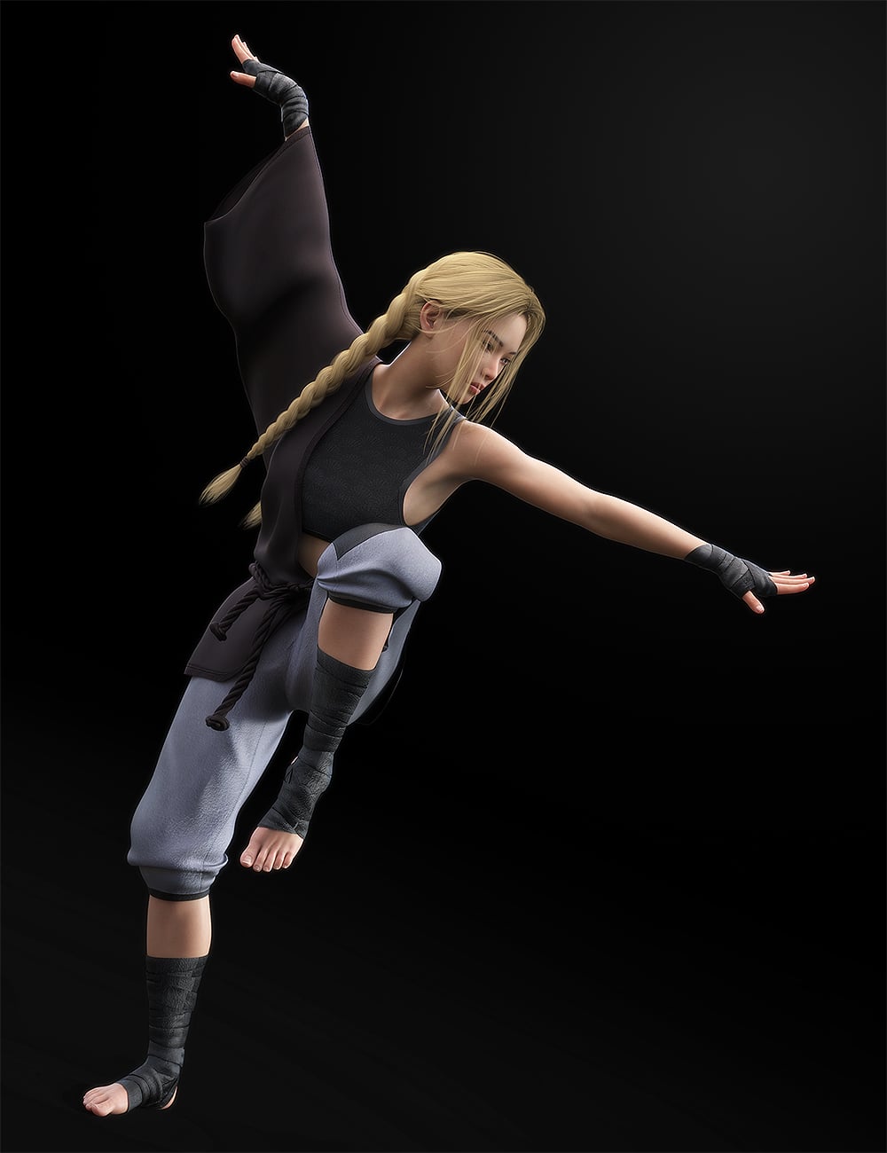 KungFu Fury Bundle for Genesis 8 and 8.1 Females | Daz 3D