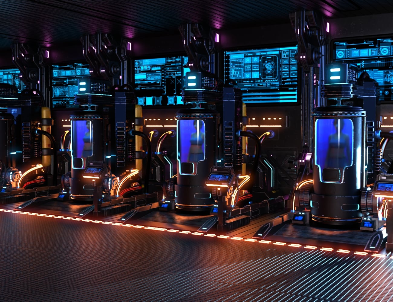 Sci-Fi Cryogenic Chamber | Daz 3D
