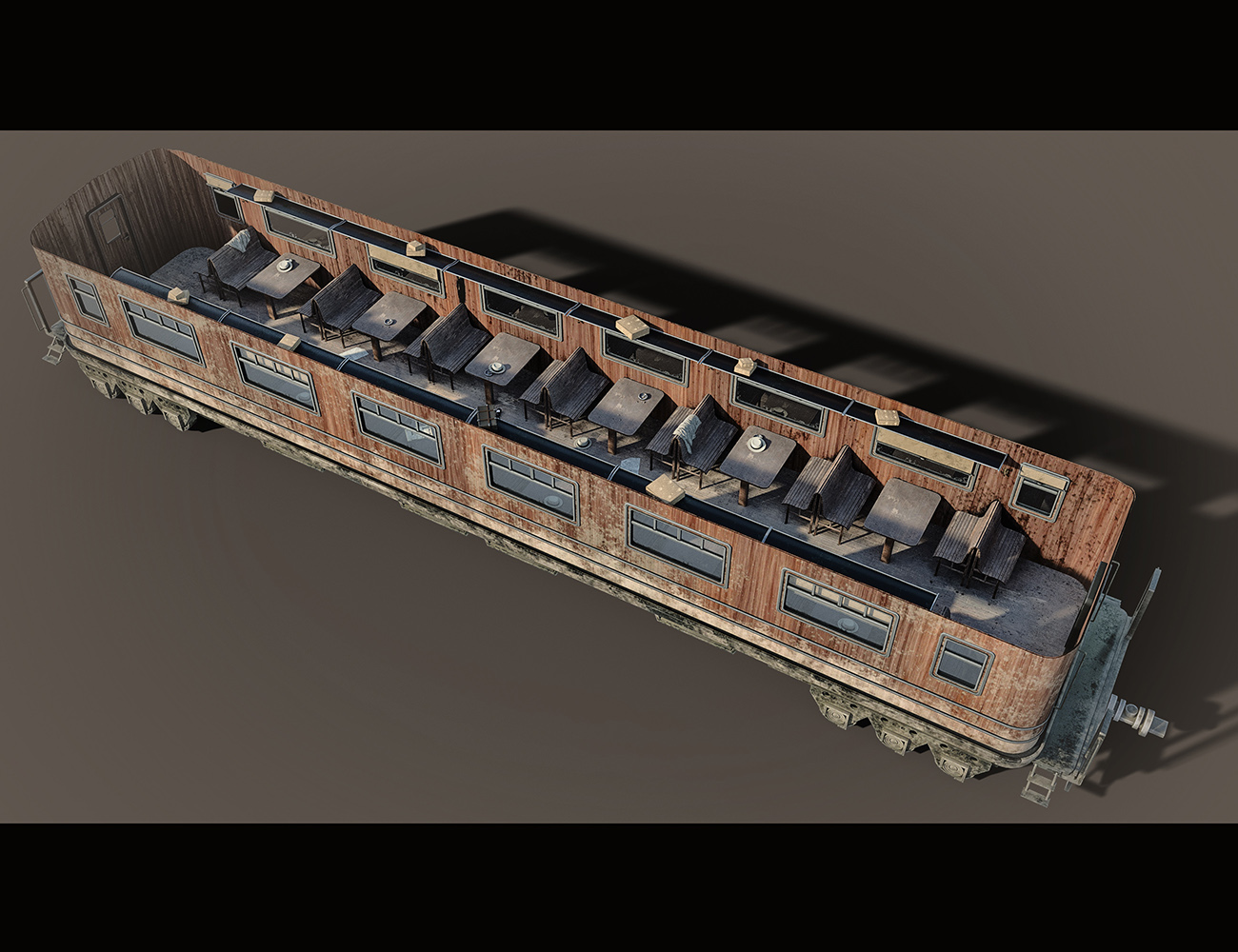 Western Express Train Second Class Daz 3d 7123