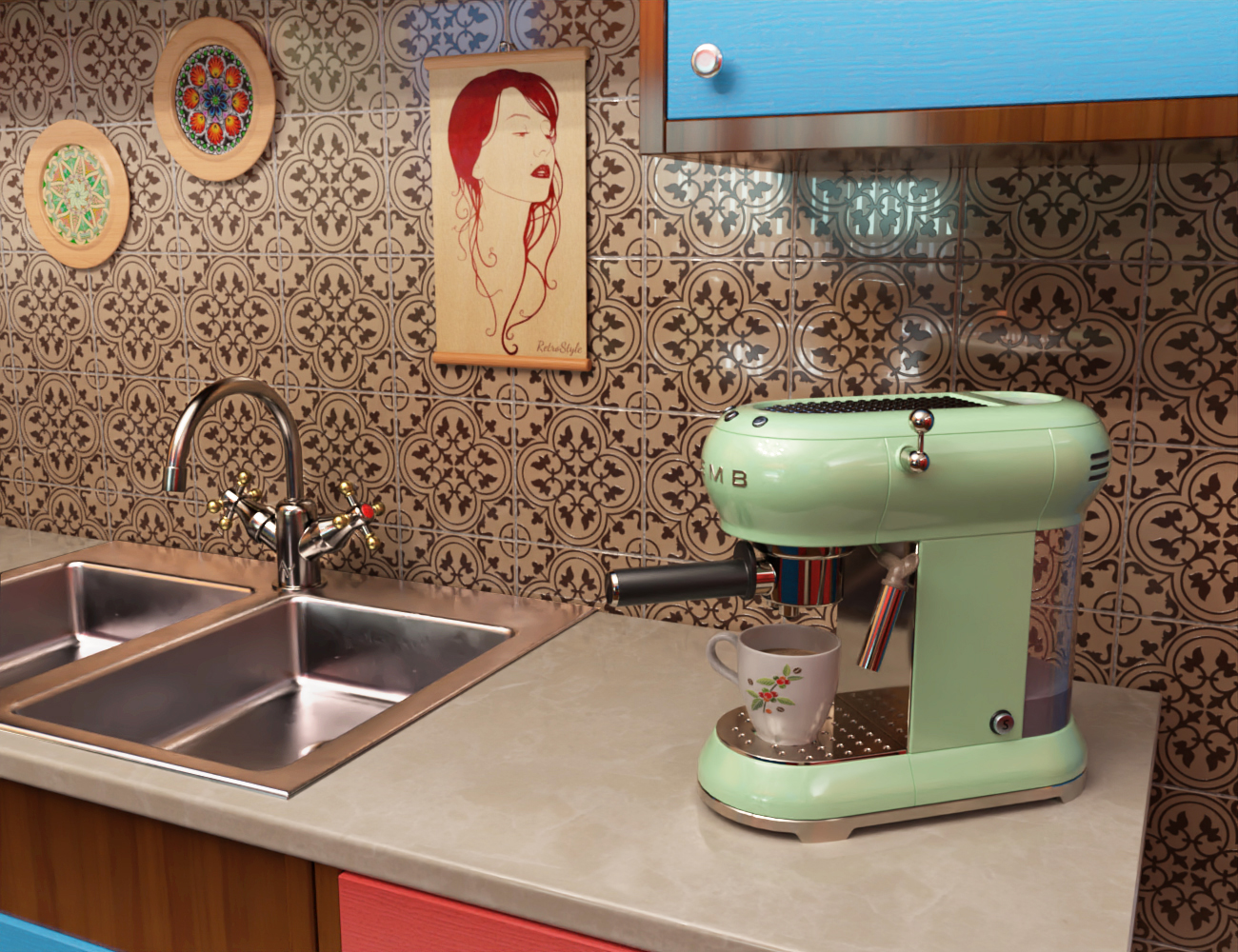 Retro Apartment Props 2 | Daz 3D