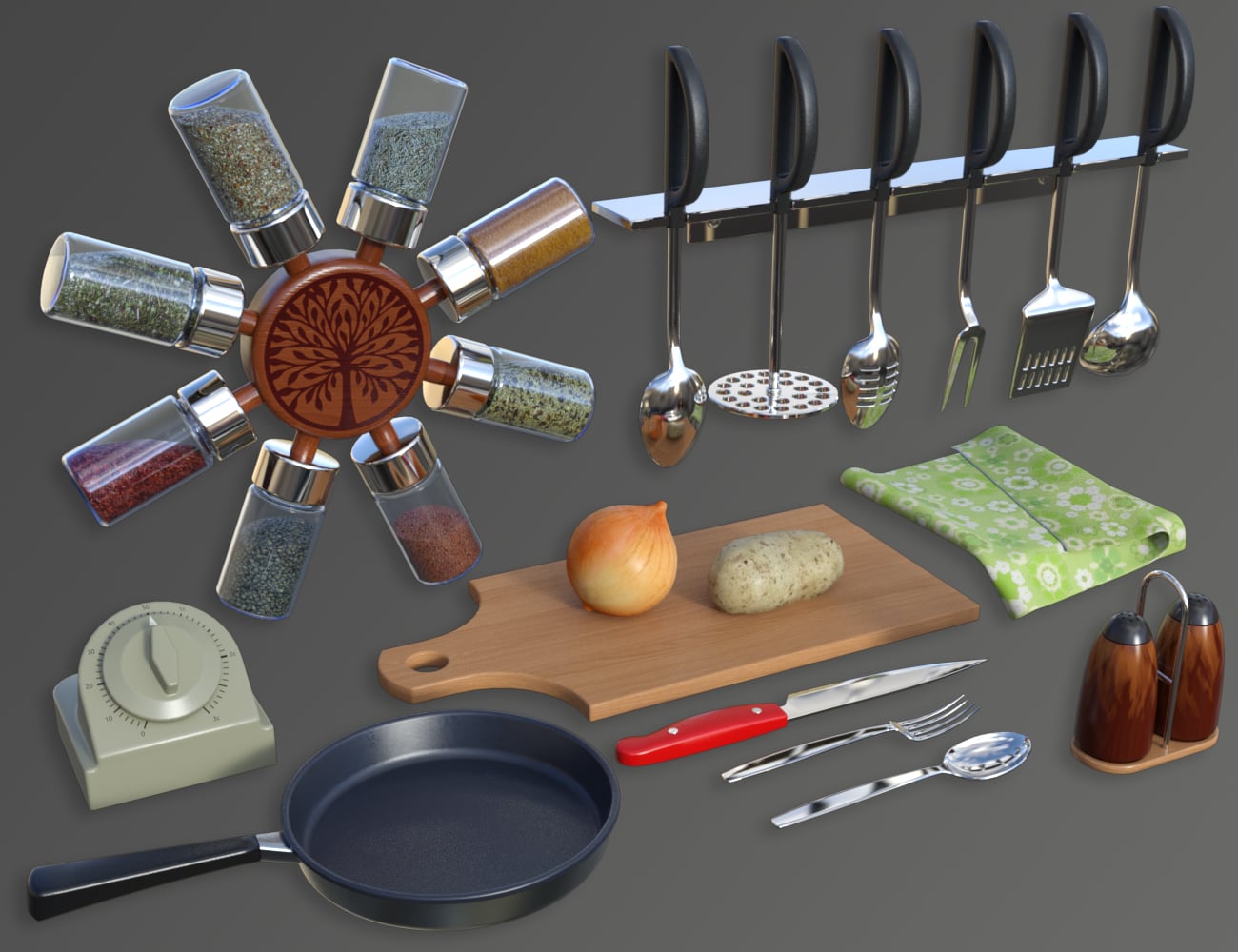 Retro Apartment Props 2 | Daz 3D