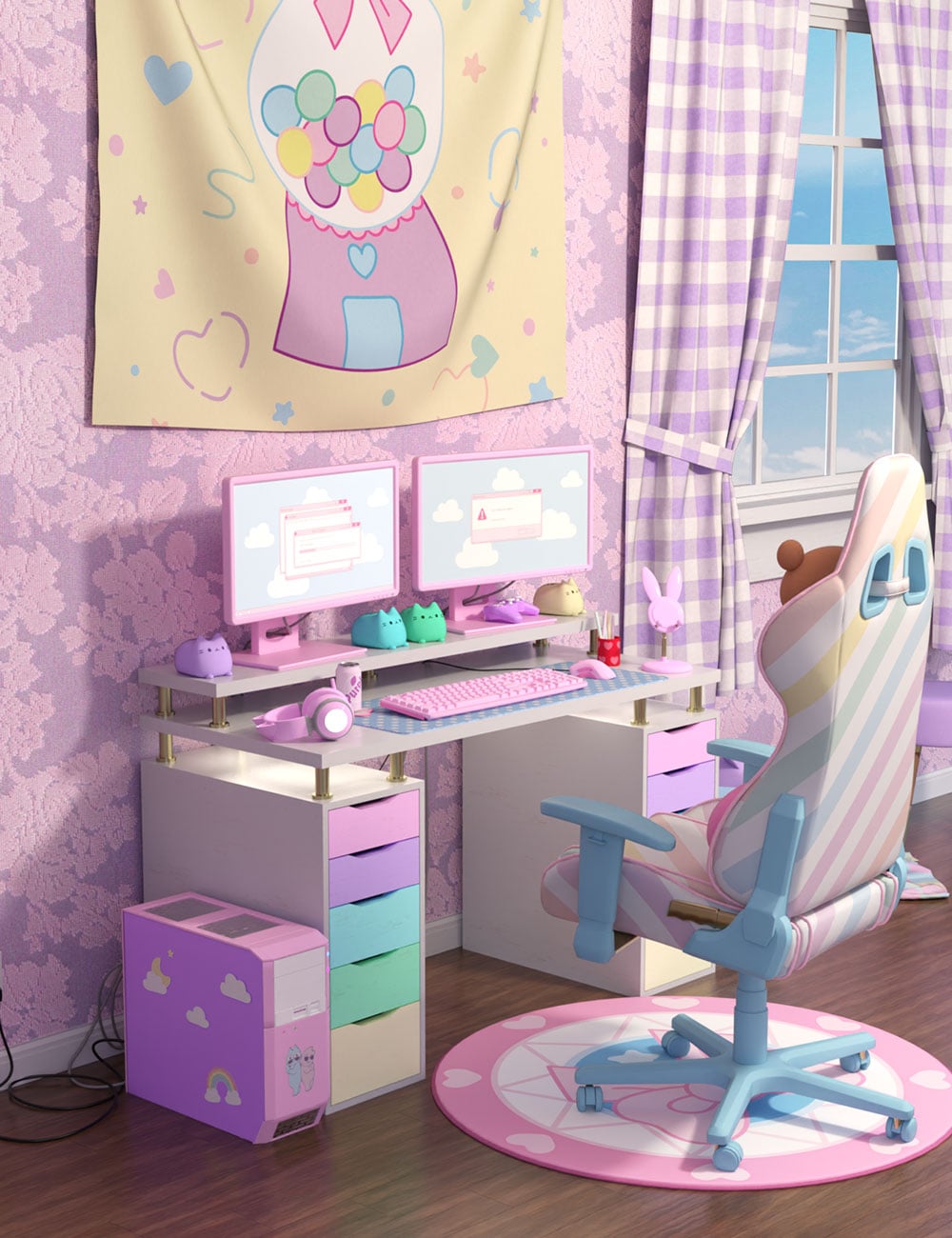 Goth and Kawaii Gamer Room | Daz 3D
