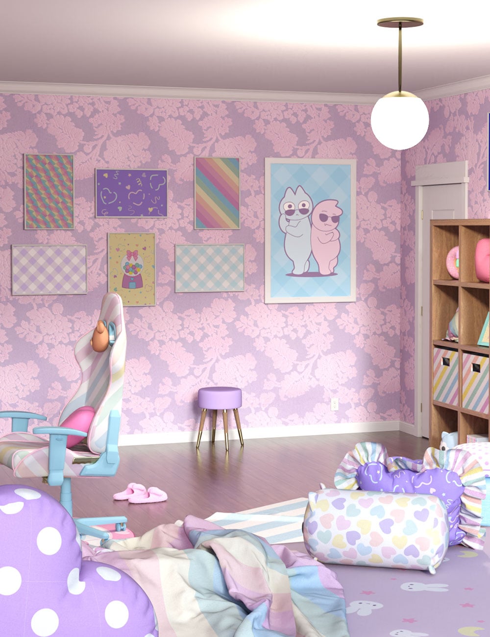 Goth and Kawaii Gamer Room | Daz 3D