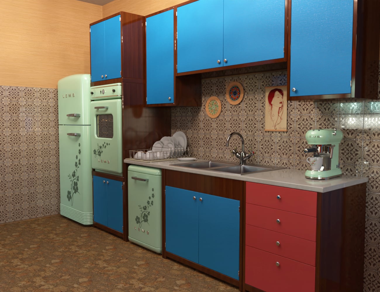 Retro Apartment | Daz 3D