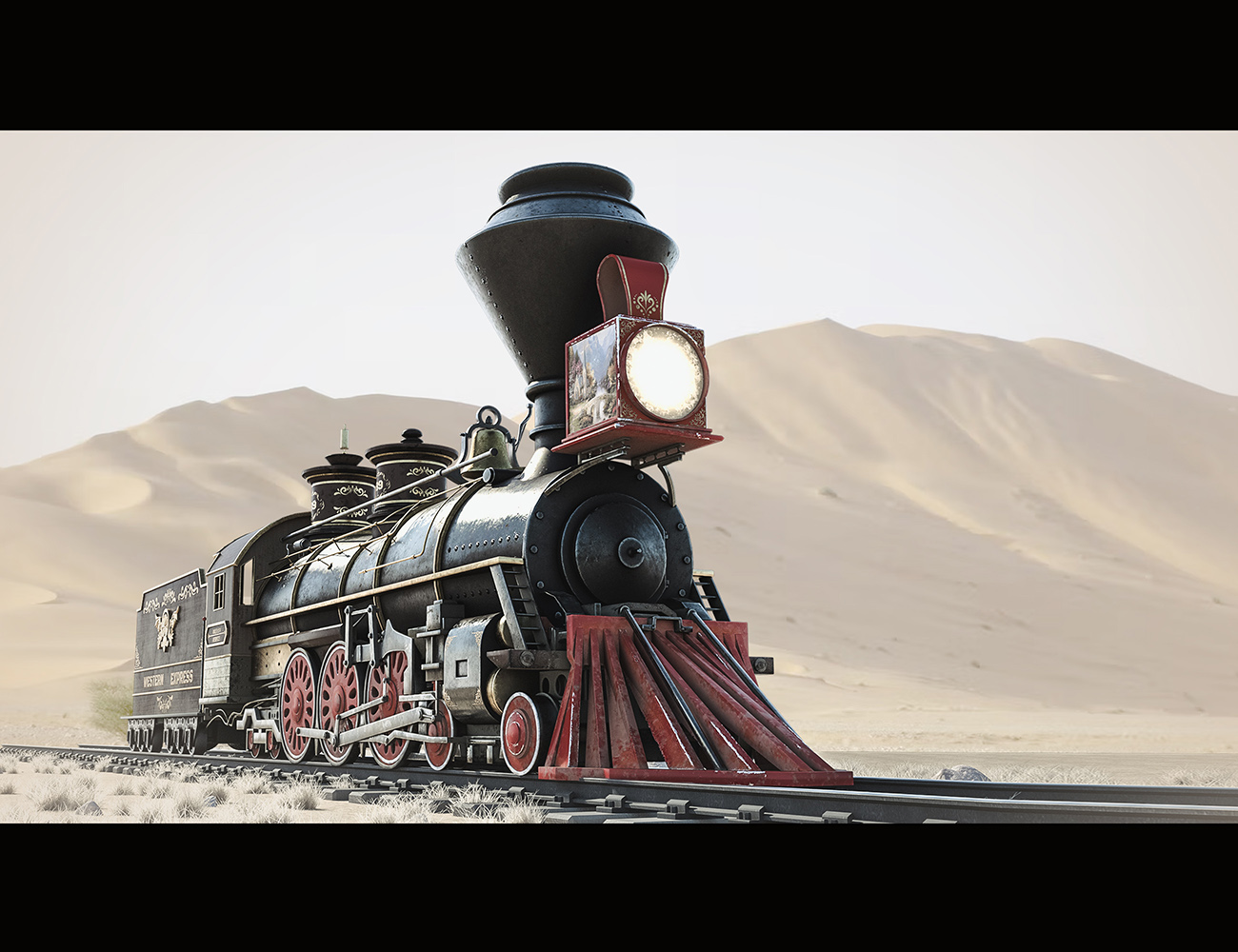 Western Express Train Locomotive | Daz 3D