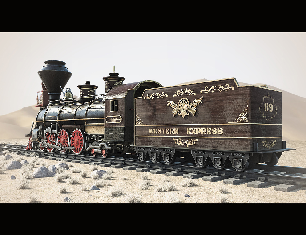 Western Express Train Bundle | Daz 3D