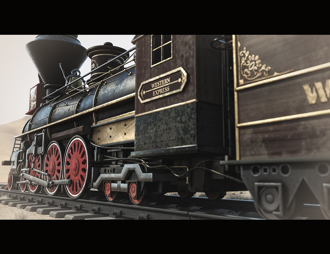 Western Express Train Bundle | Daz 3D