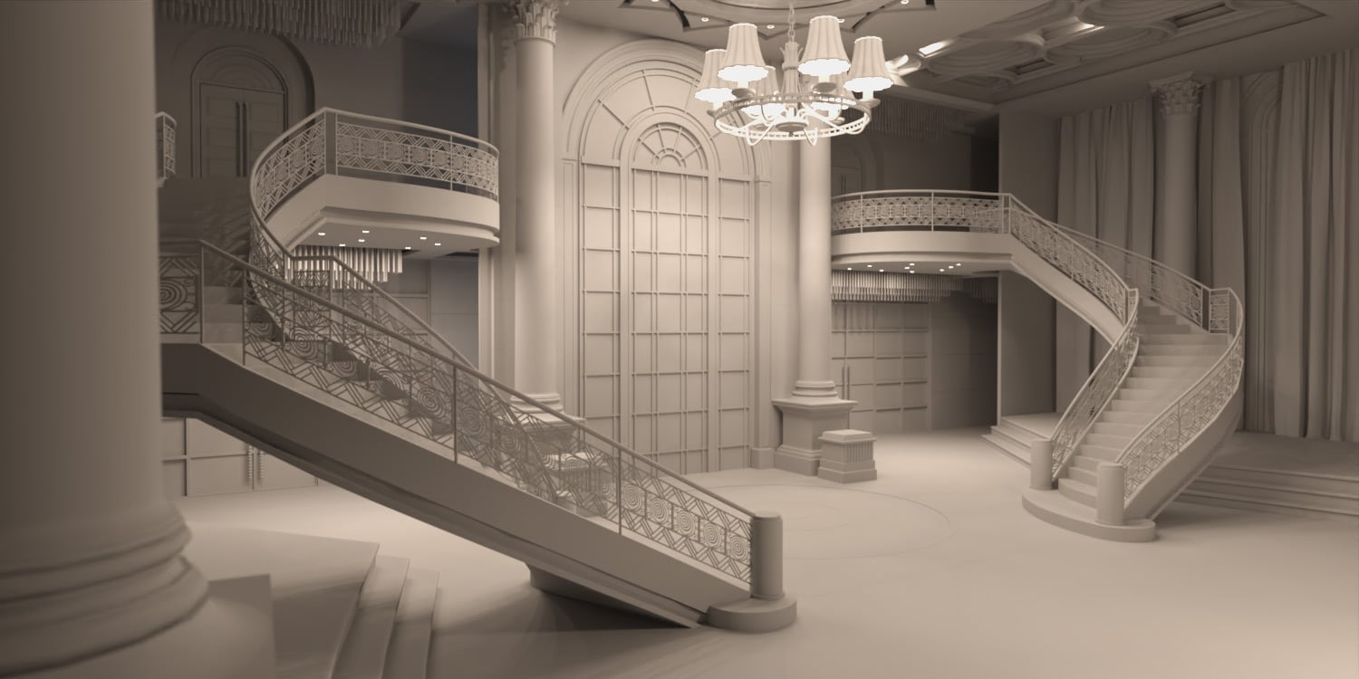 Dance Studio Ballroom | Daz 3D
